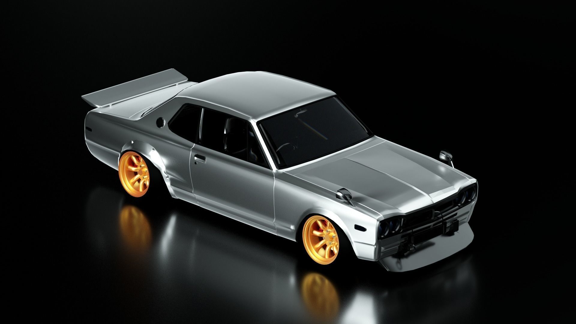 Nissan Skyline GTR 1970 - Silver 3D model free 3D model | CGTrader
