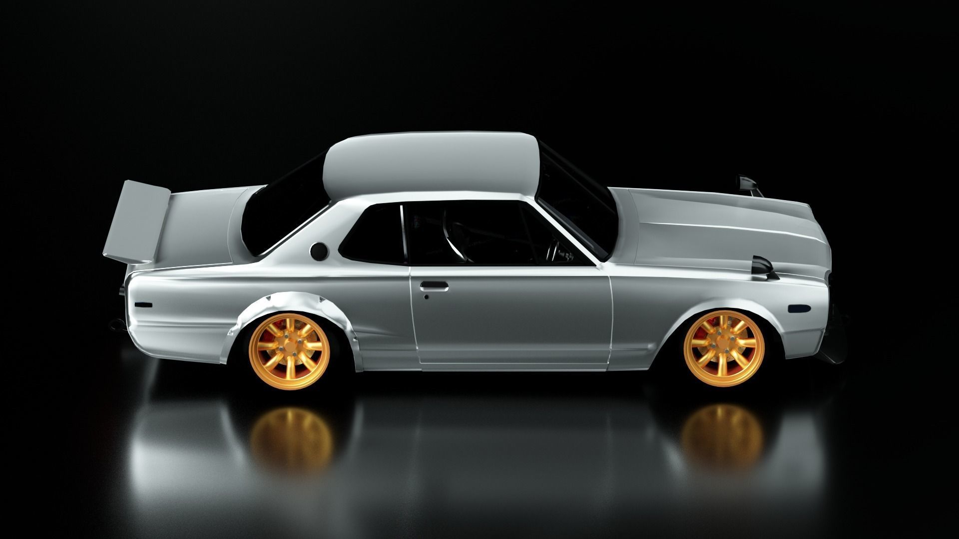Nissan Skyline GTR 1970 - Silver 3D model free 3D model | CGTrader