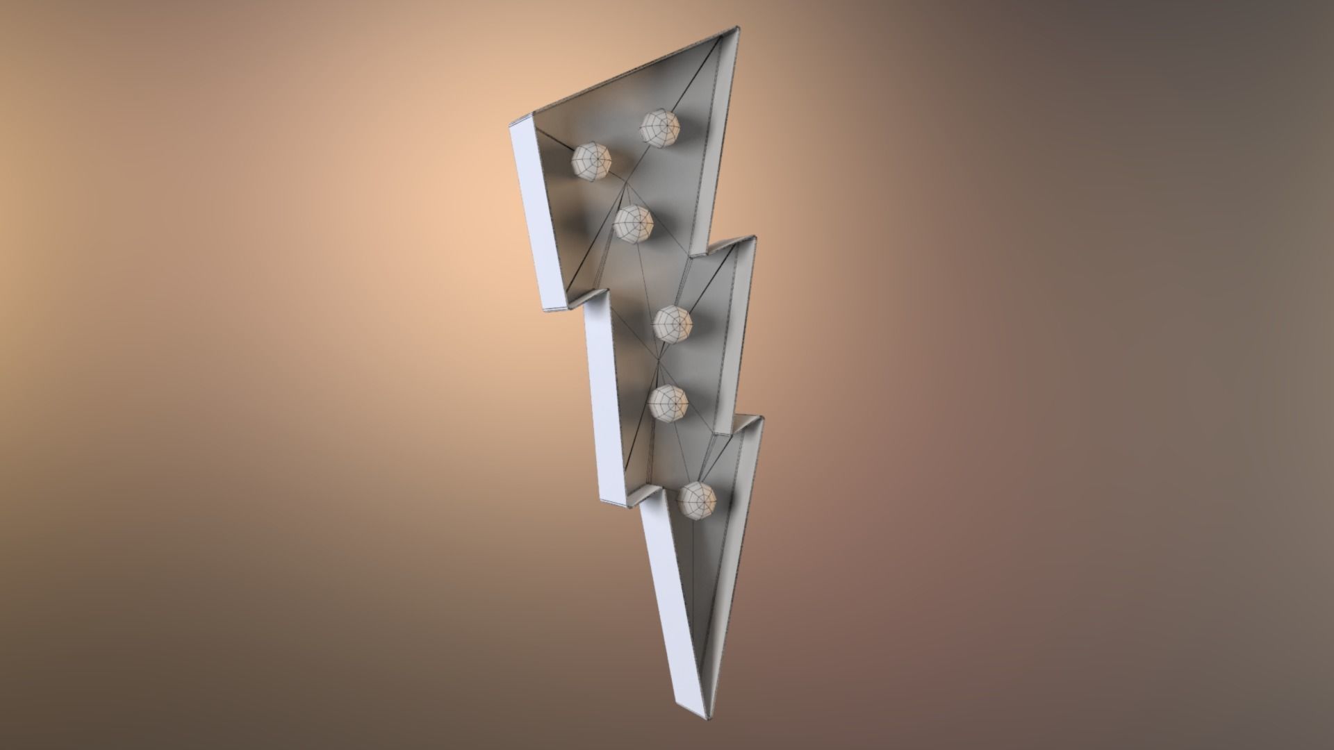 3D model Lightning Bolt Rusted Sign VR / AR / low-poly | CGTrader