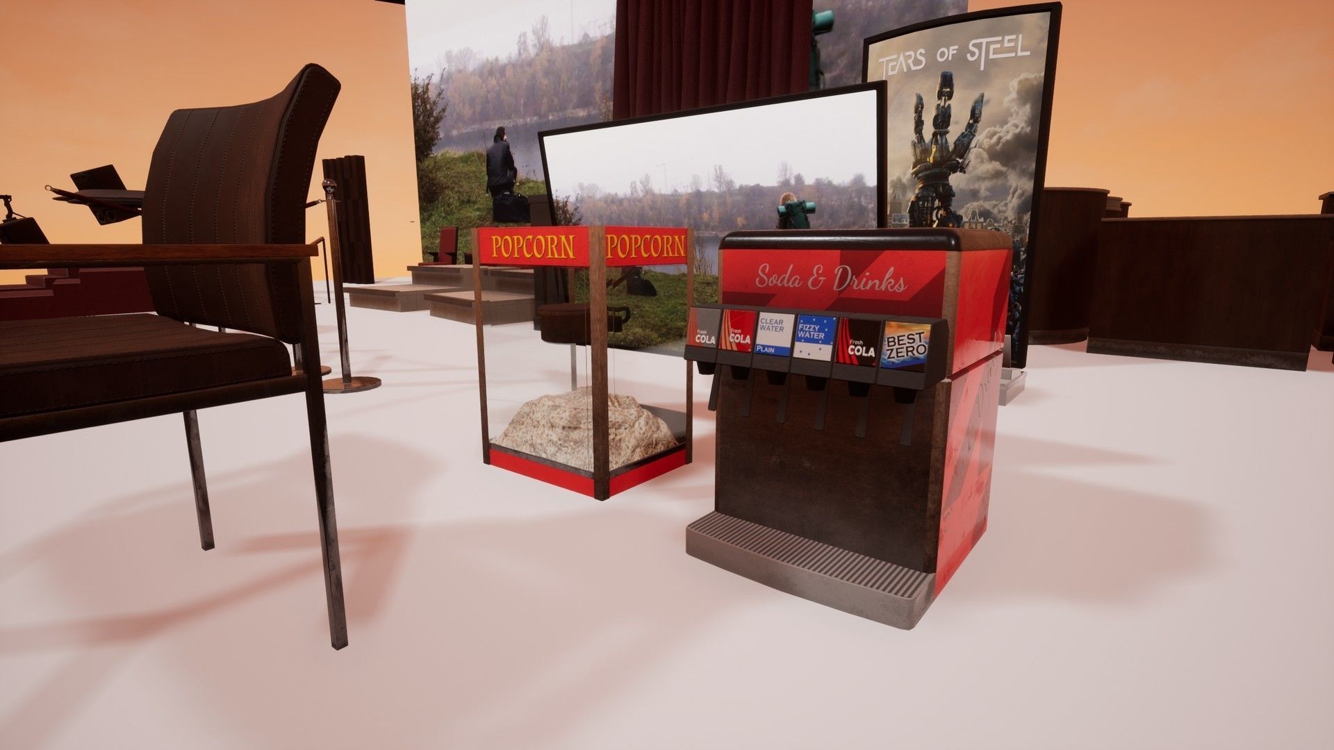 3D model Movie Theater Pack - A movie theater environment VR / AR / low ...