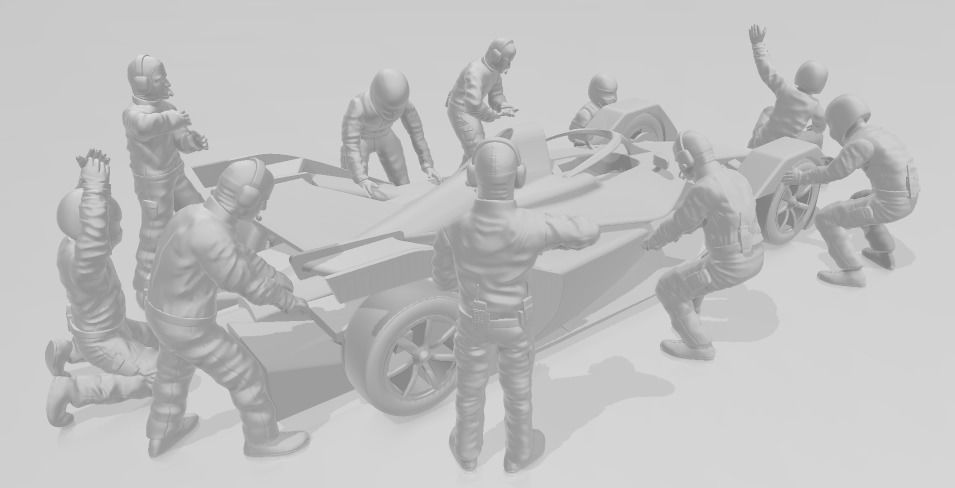 PIT CREW TEAM Formula 1 3D model 3D printable | CGTrader