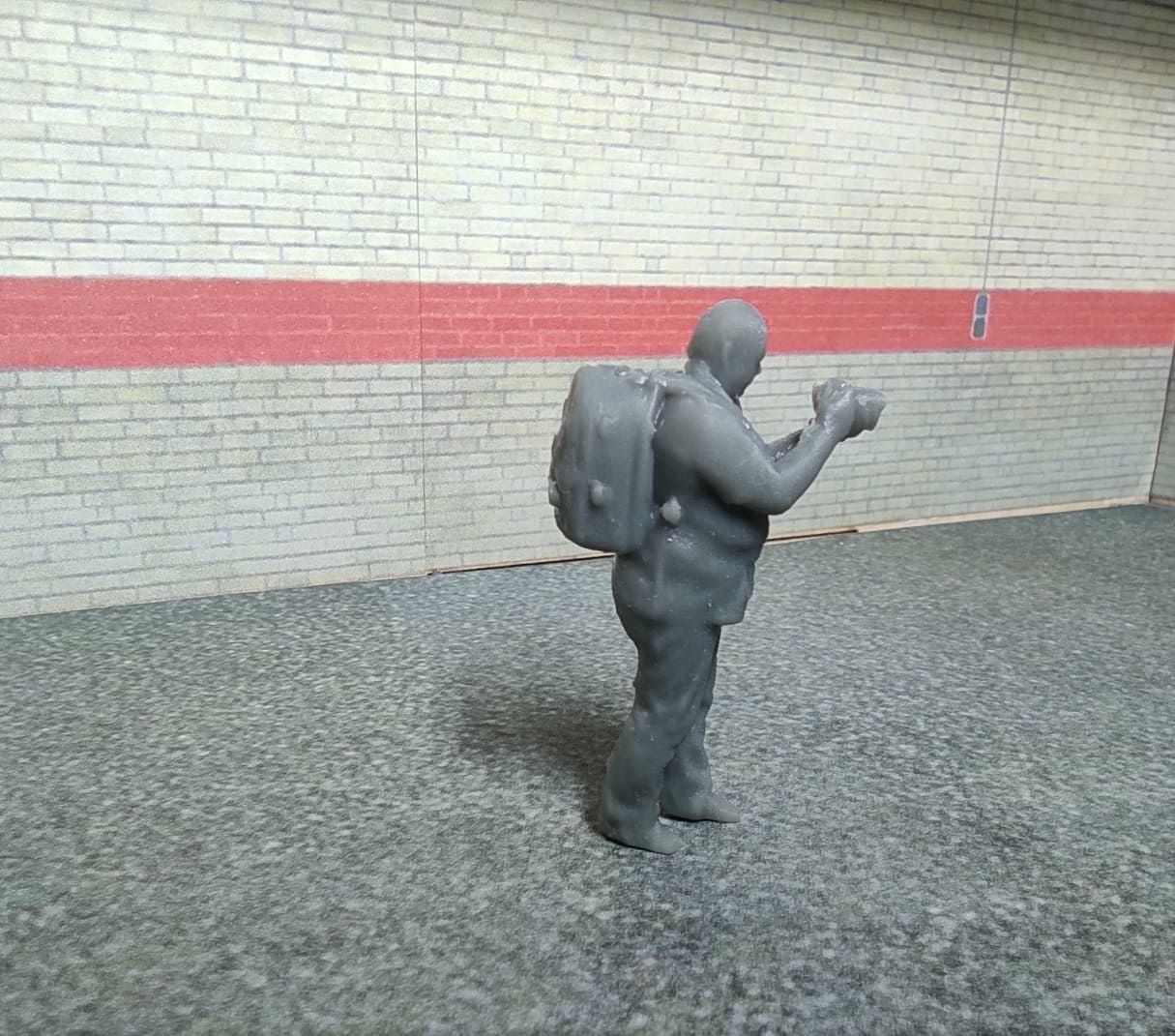 CAMERAMAN man with brick wall 3D model 3D printable | CGTrader