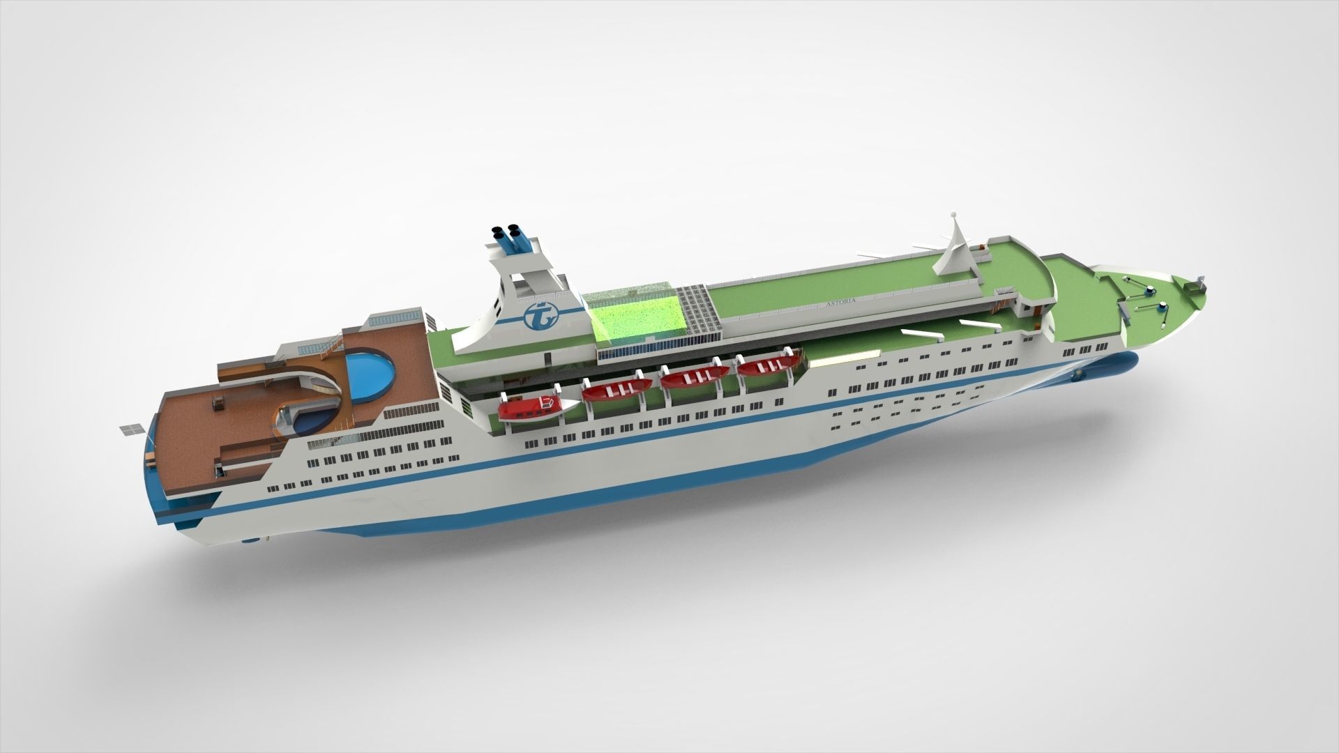 MV Astoria cruise ship 3D model | CGTrader