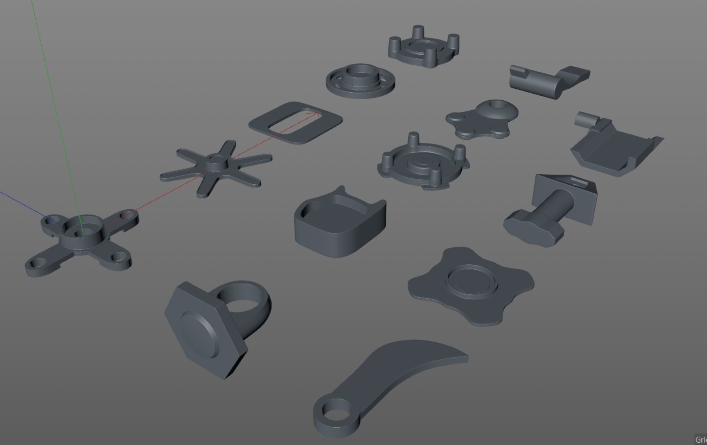Engineering mechanical hardware parts 3D model | CGTrader