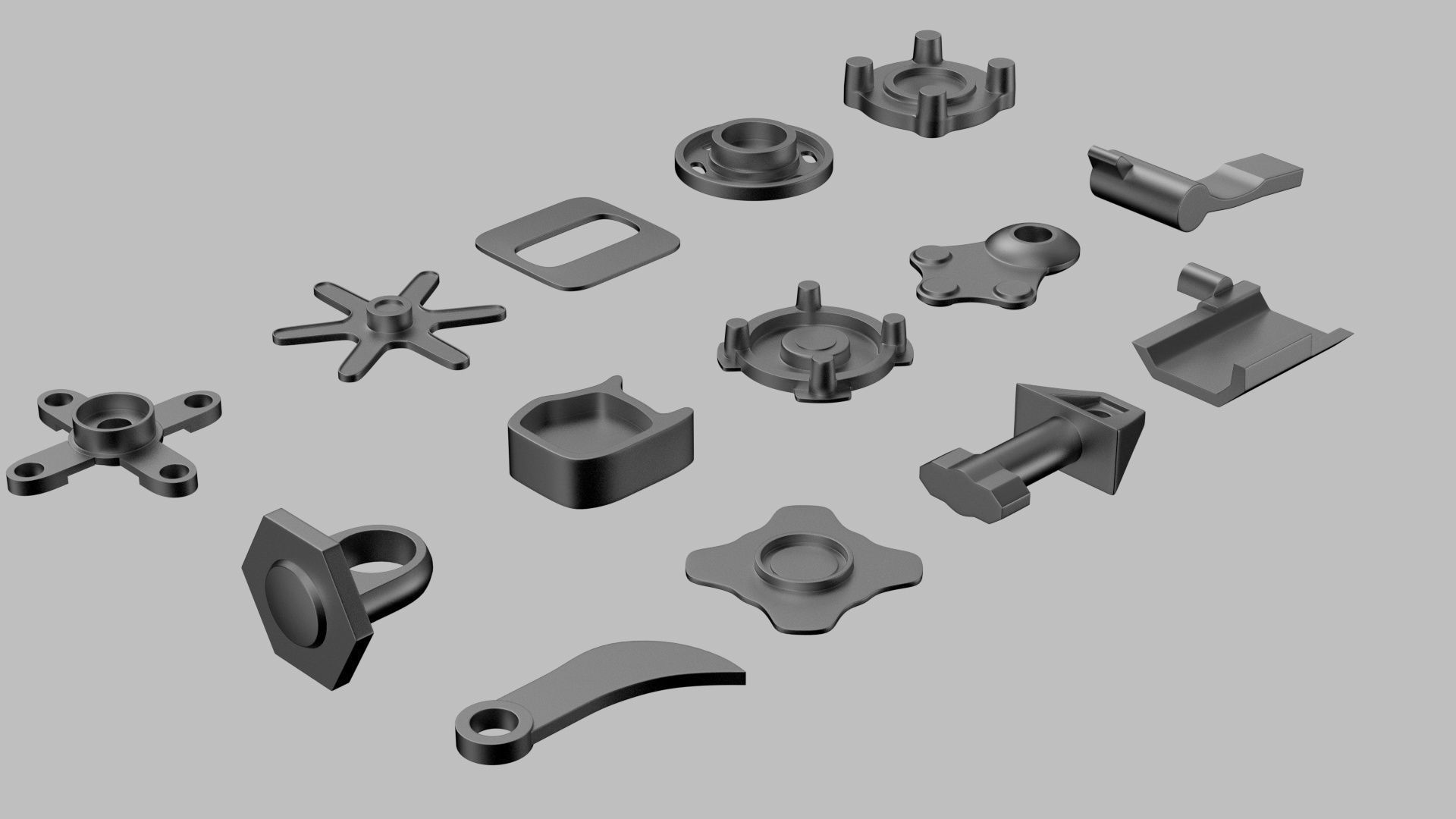 Engineering mechanical hardware parts 3D model | CGTrader