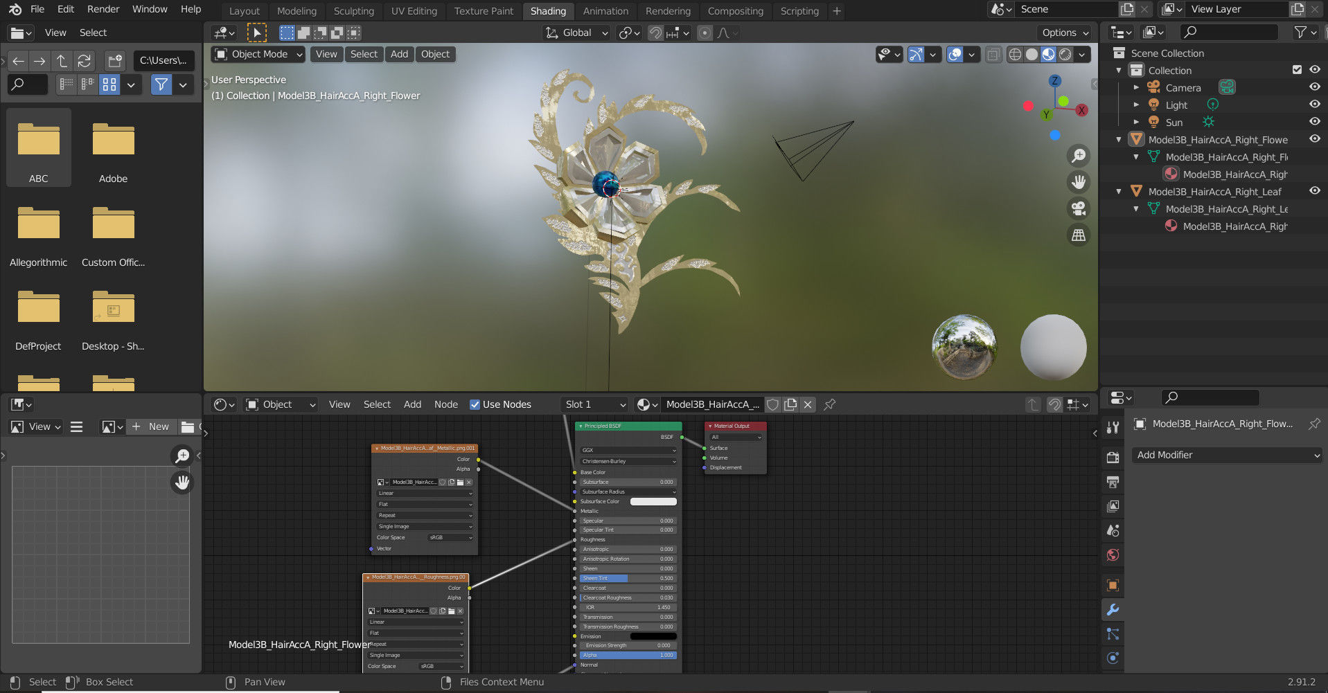 3D model DTS - Model3B - Hair AccA VR / AR / low-poly | CGTrader