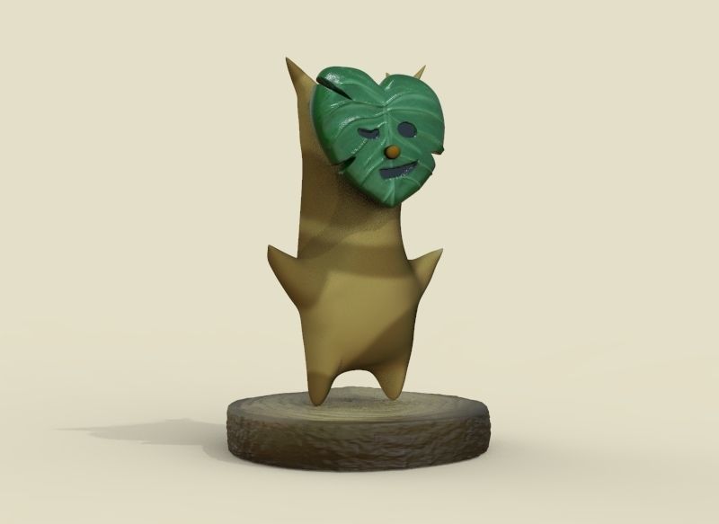 Korok statue with leaf free 3D model 3D printable | CGTrader
