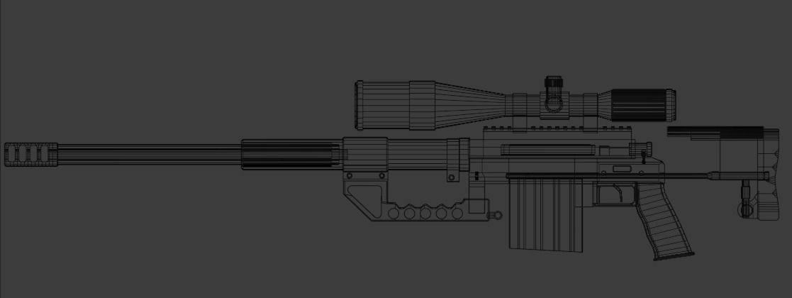 Intervention sniper rifle free 3D model | CGTrader