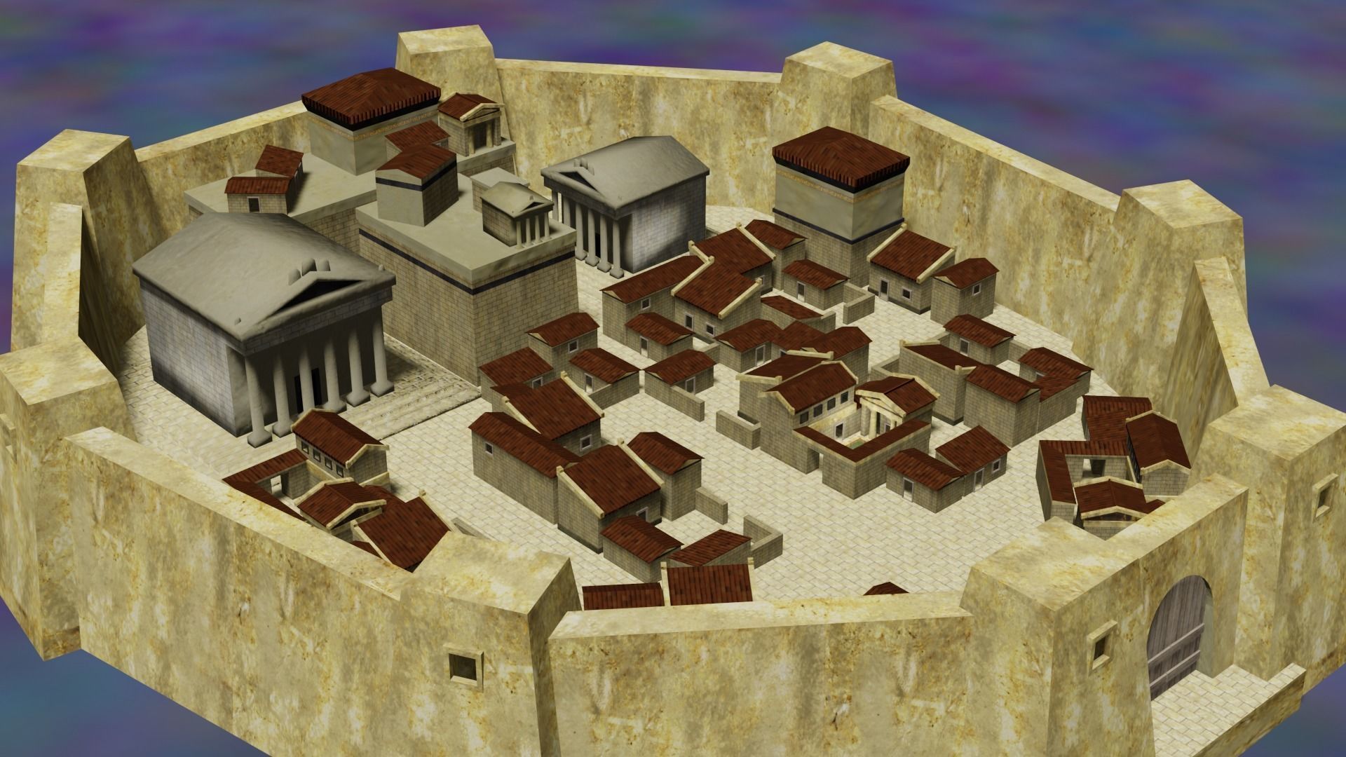 3D model Ancient greek city pack VR / AR / low-poly | CGTrader