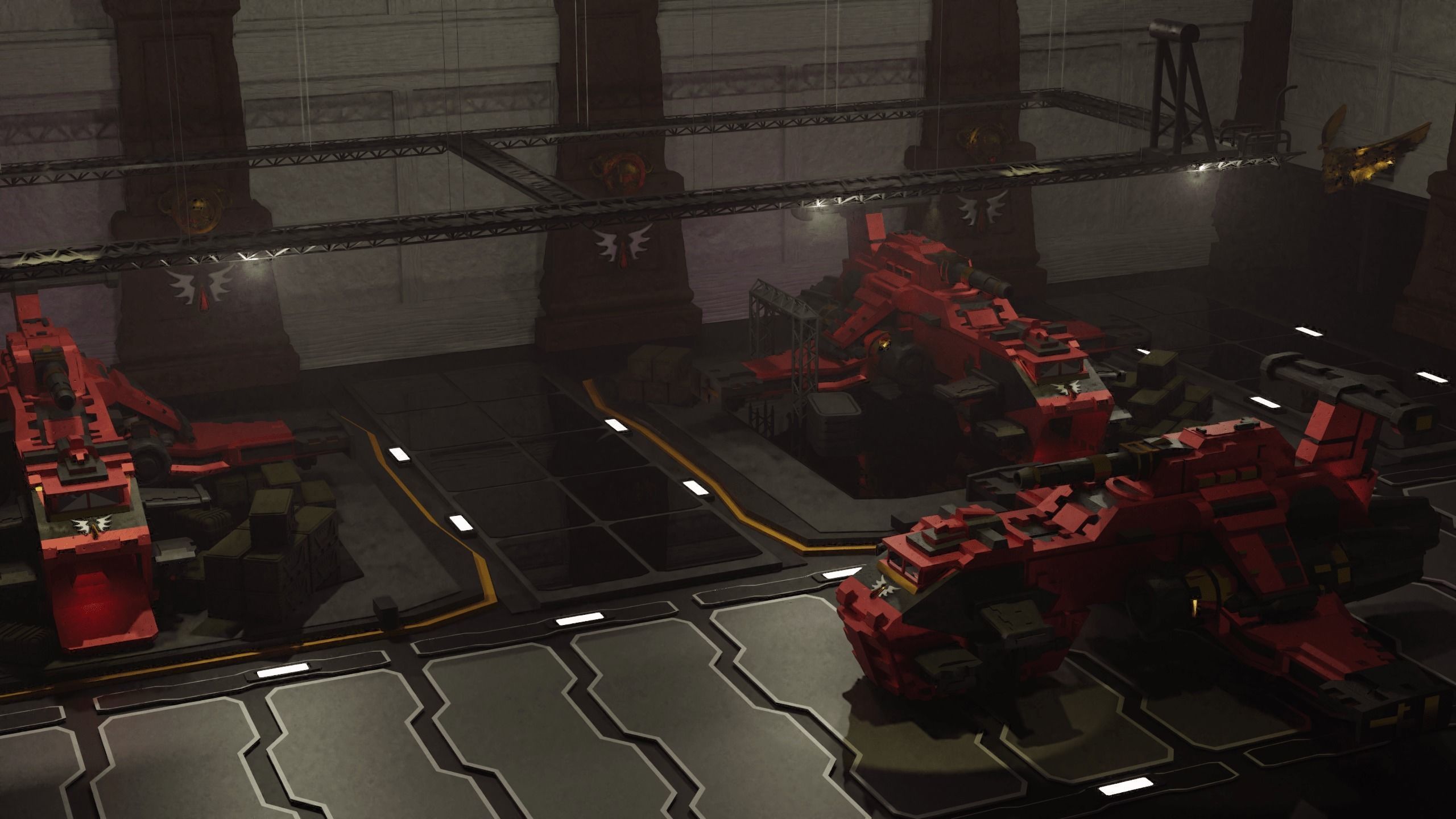 Blood Angel Thunderhawk Hangar 3D model | CGTrader