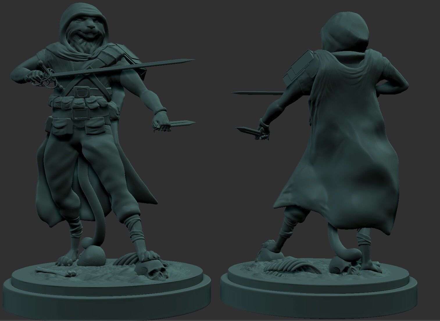 Miniatures for roleplay desktop games 3 miniatures STL files 3D model ...