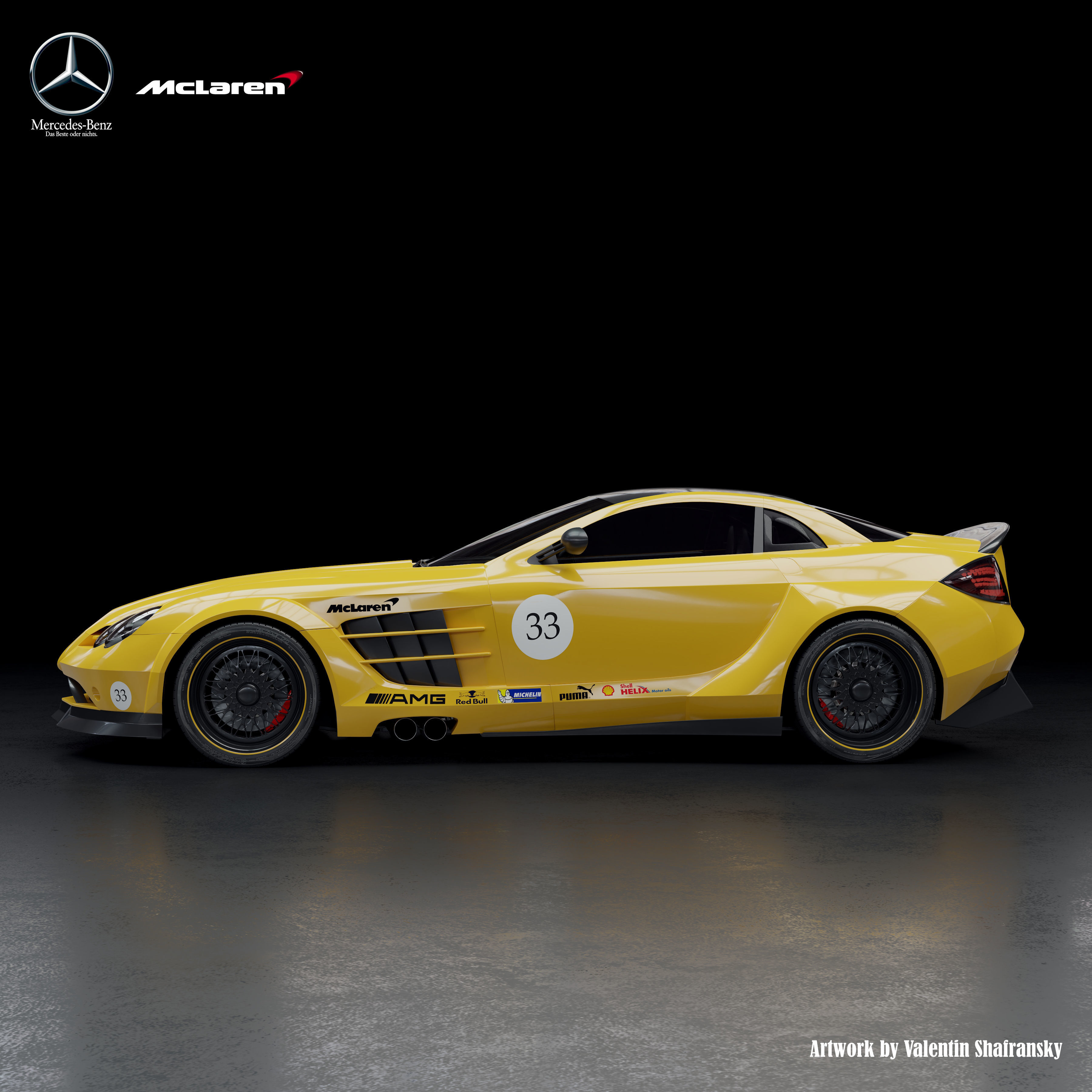 Mercedes SLR McLaren and body kit 3D model | CGTrader