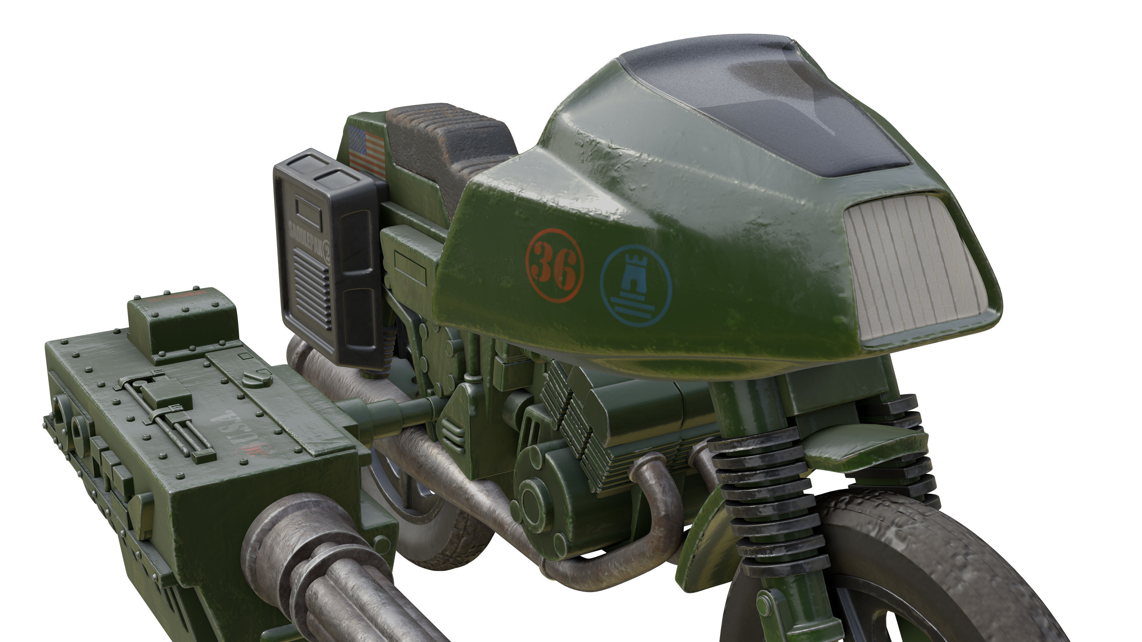 GI Joe RAM Motorcycle 3D model | CGTrader