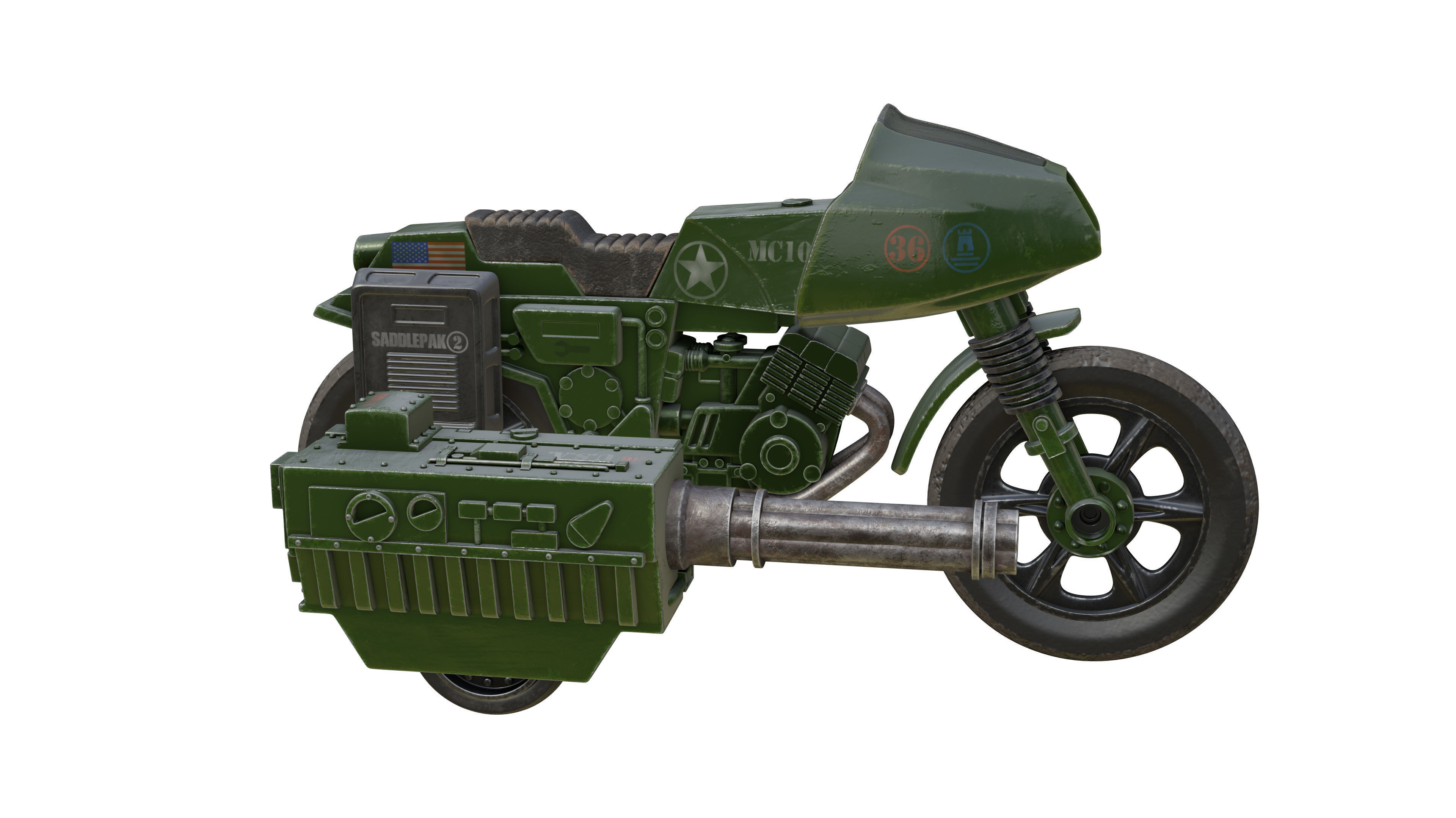 GI Joe RAM Motorcycle 3D model | CGTrader