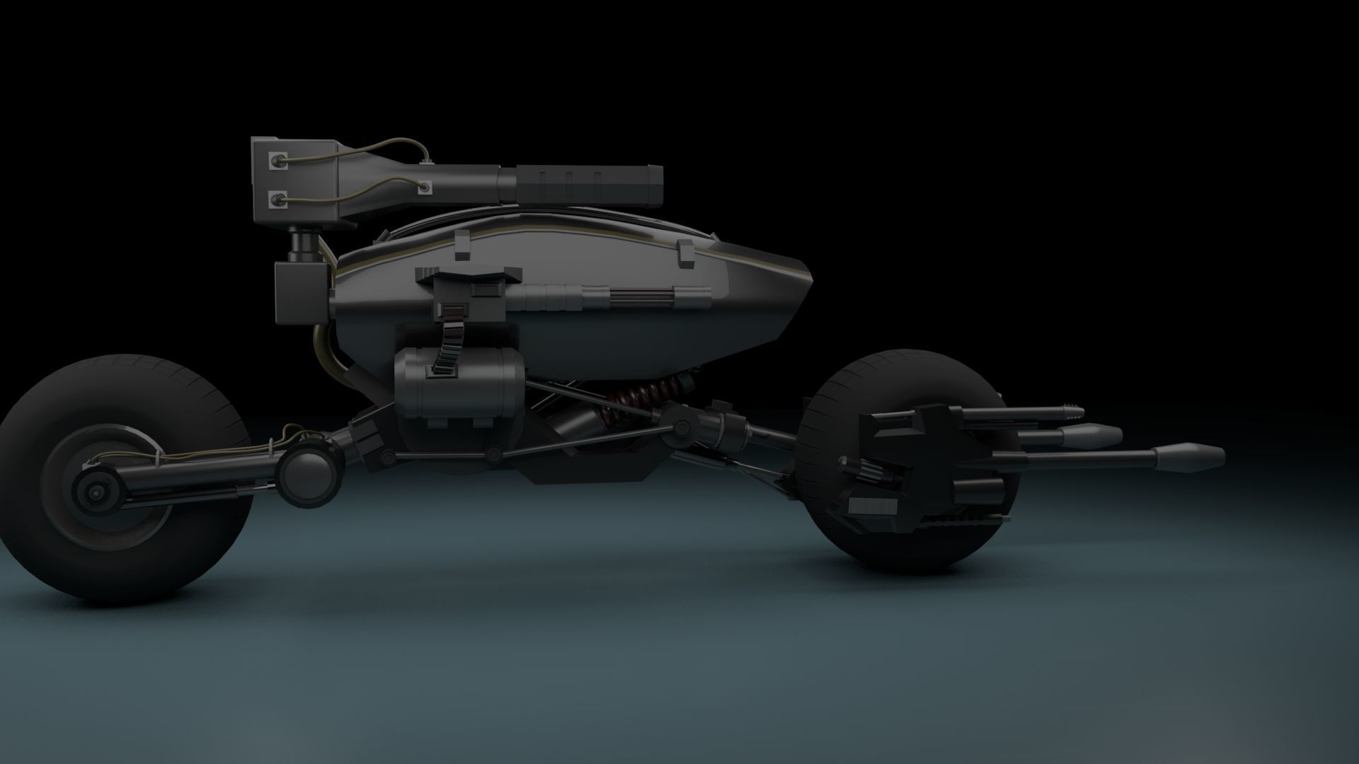 Modified Bat cycle 3D model animated | CGTrader