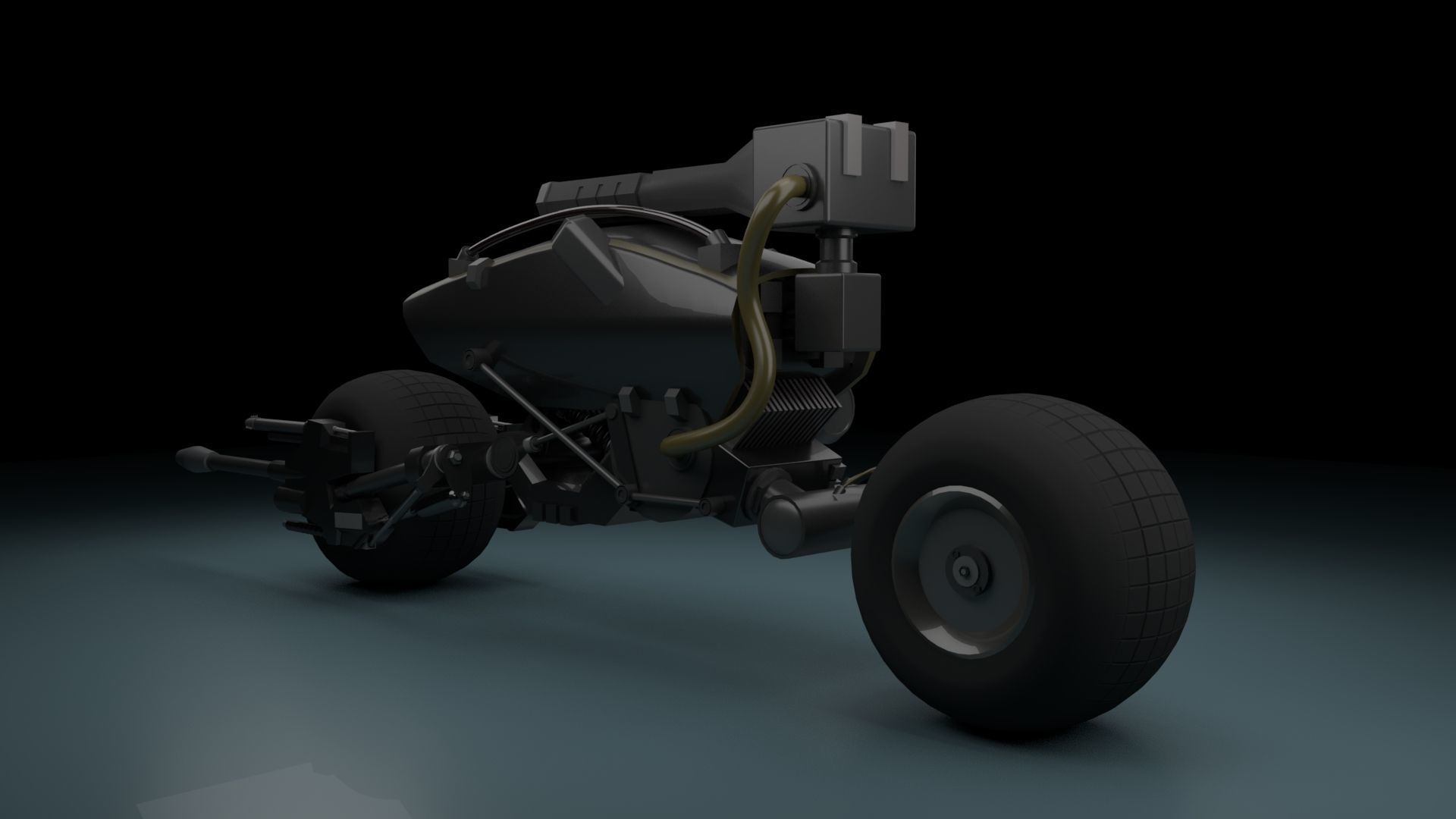 Modified Bat cycle 3D model animated | CGTrader