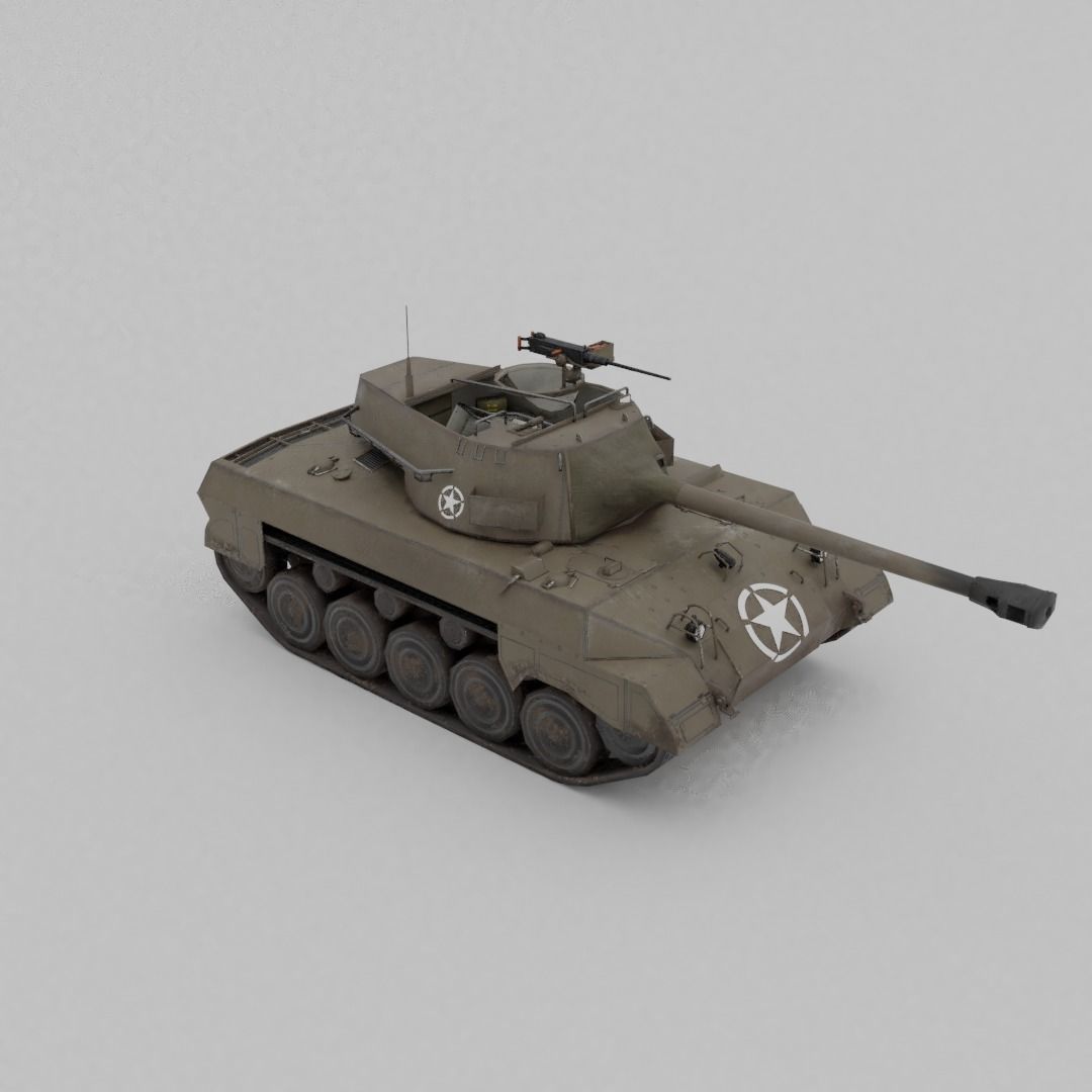 3D model M18 HellCat Tank Destroyer VR / AR / low-poly | CGTrader