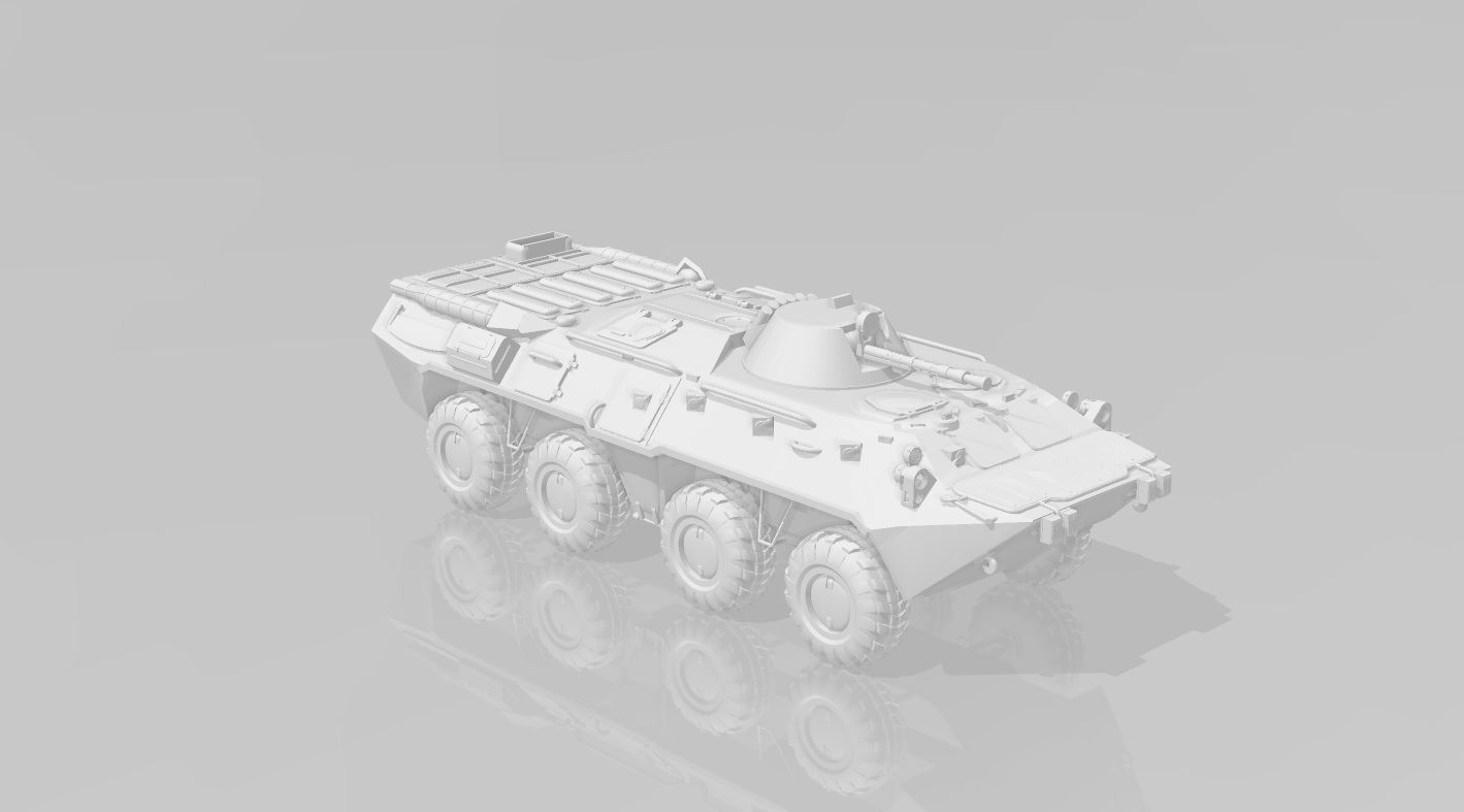 Ukraine BTR-80 free 3D model | CGTrader