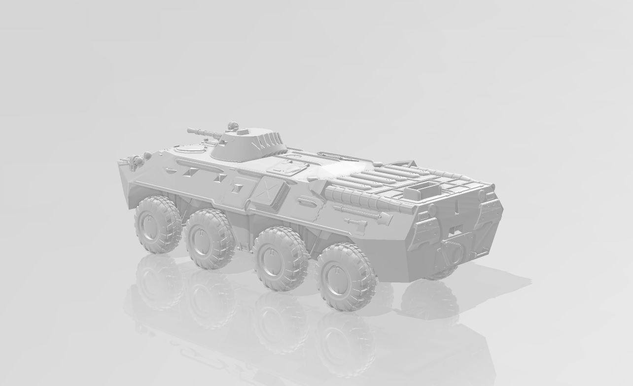 Ukraine BTR-80 free 3D model | CGTrader