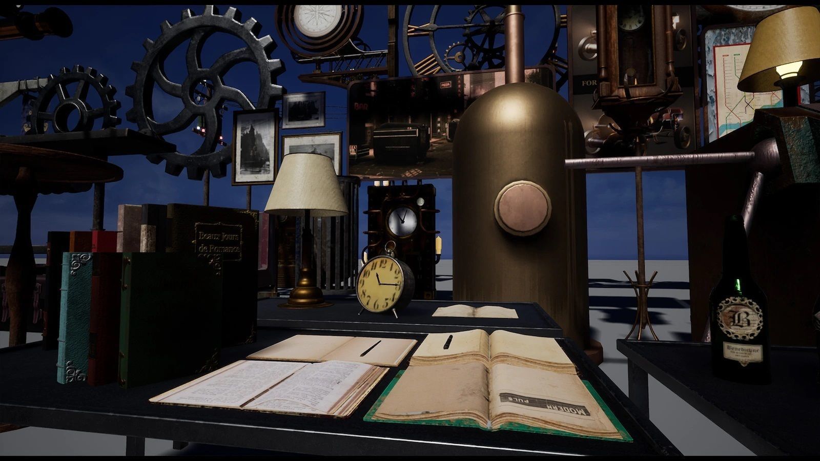 3D model Steampunk Victorian Props Set Both Interior and Exterior VR ...