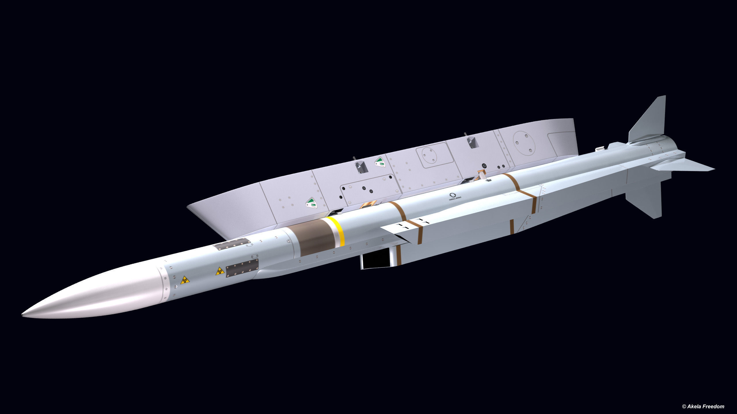 Ventral Pylon for Meteor Missile 3D model animated | CGTrader