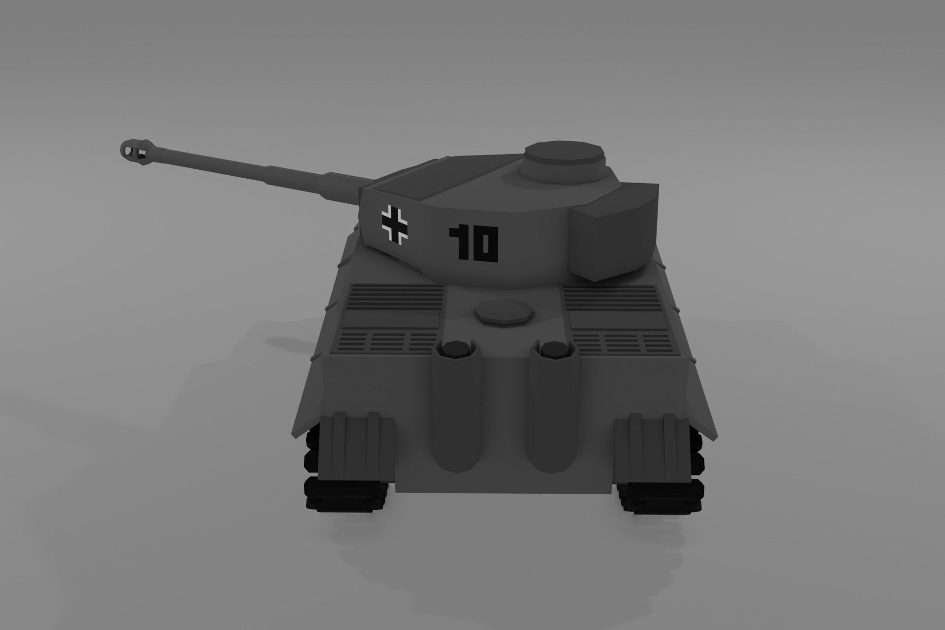 3D model LowPoly tank TIger H1 VR / AR / low-poly | CGTrader