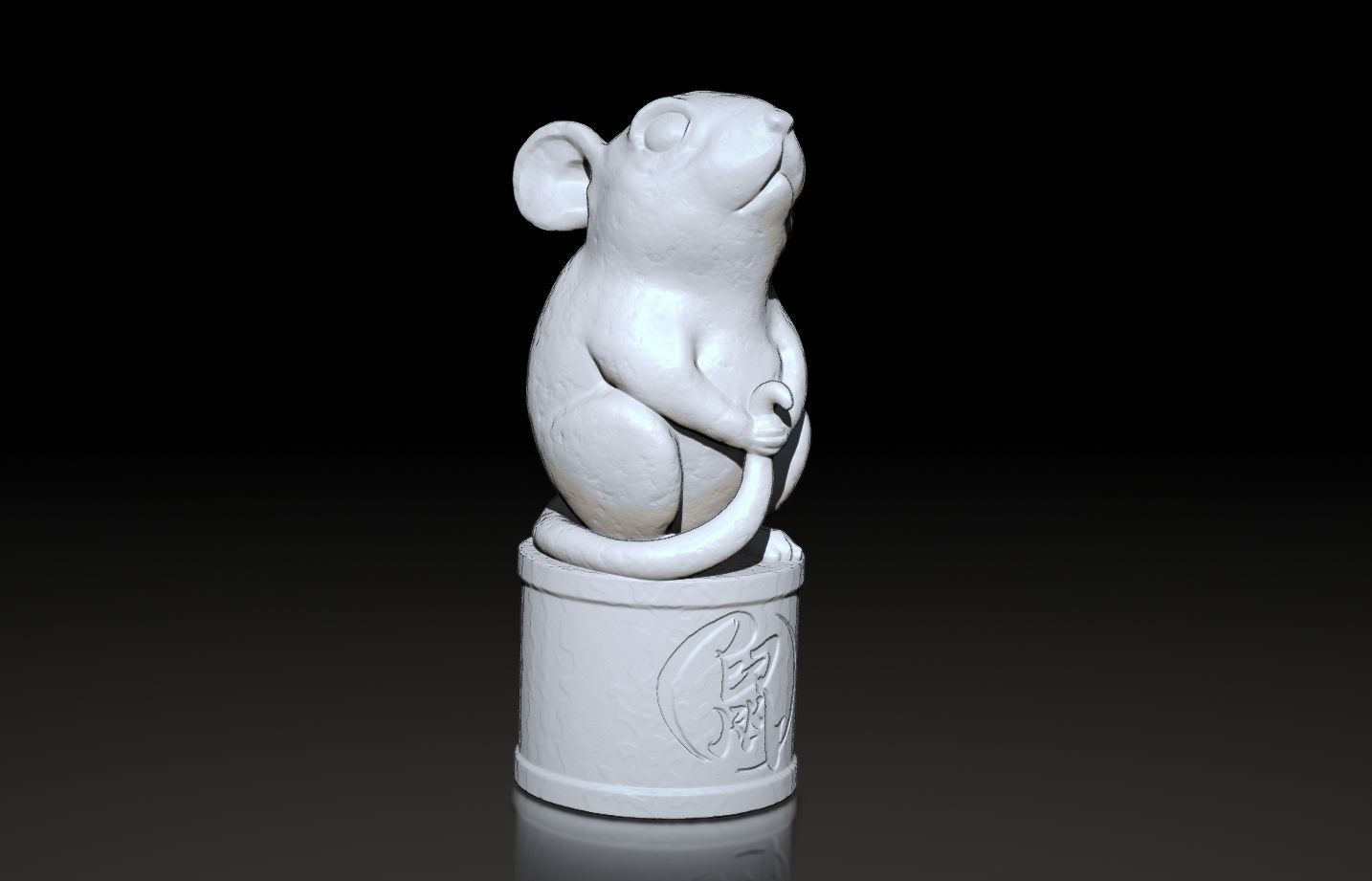 Oriental Mouse sculpture V2 -rodents souvenir -3D print model 3D model ...