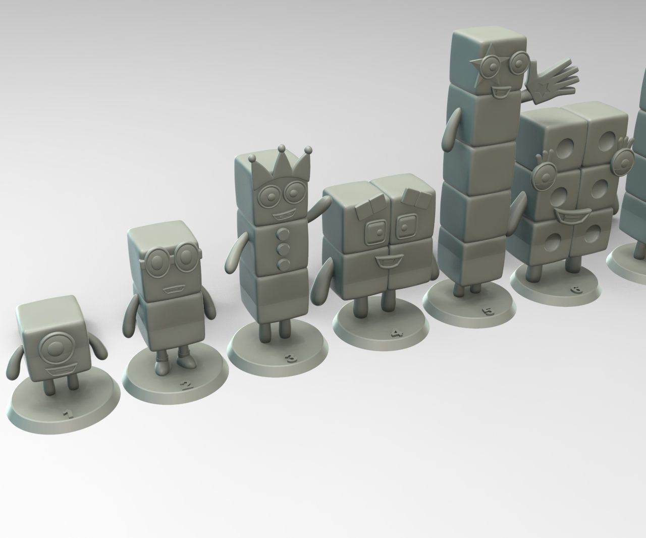 Numberblocks cube 3D model 3D printable | CGTrader