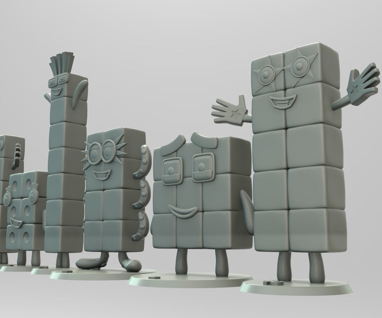 Numberblocks cube 3D model 3D printable | CGTrader