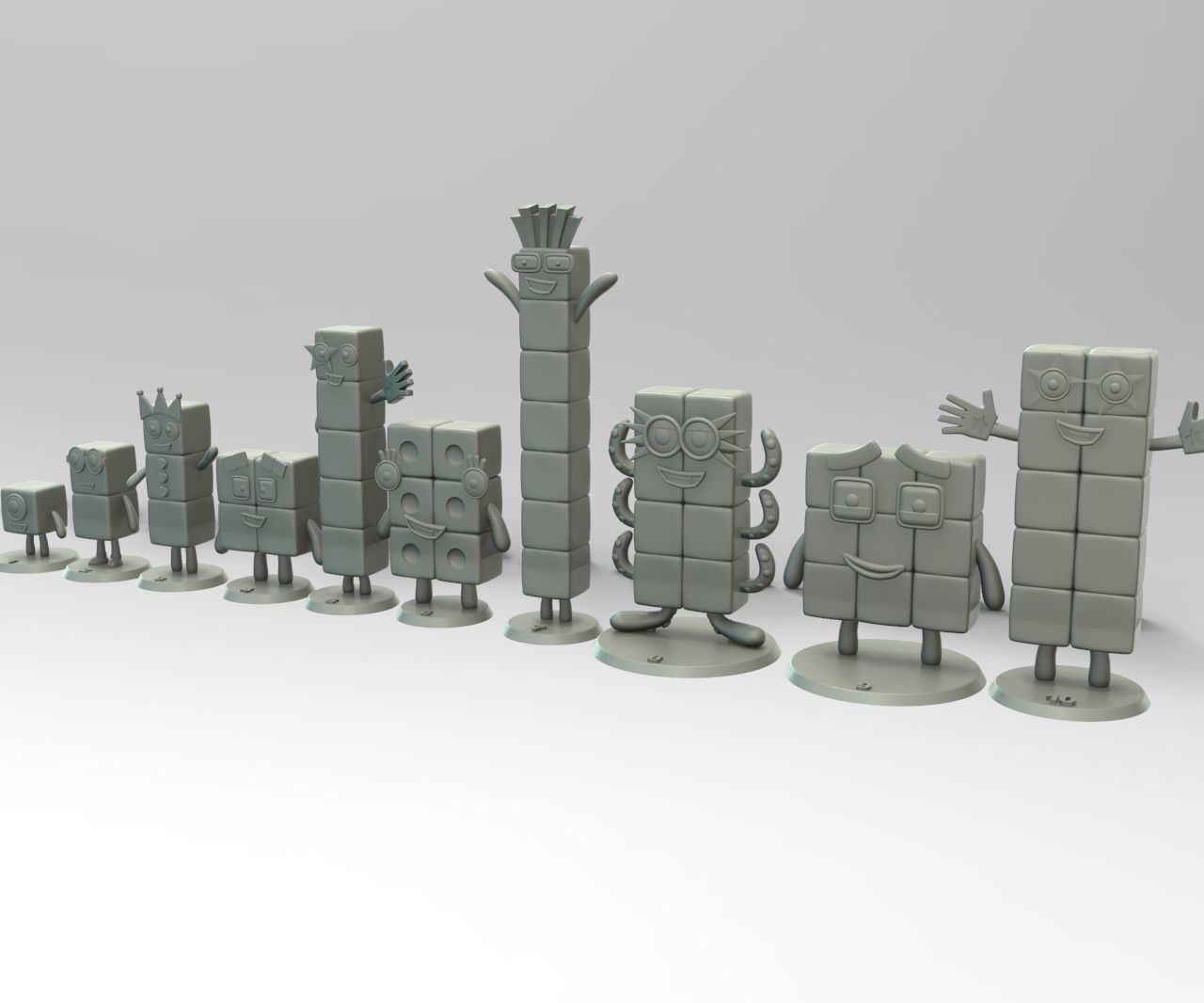 Numberblocks cube 3D model 3D printable | CGTrader