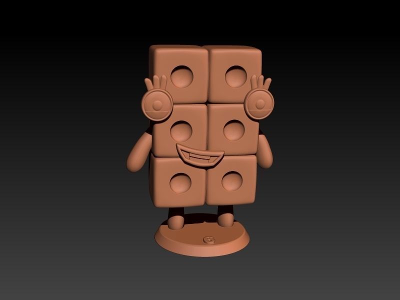 Numberblocks cube 3D model 3D printable | CGTrader