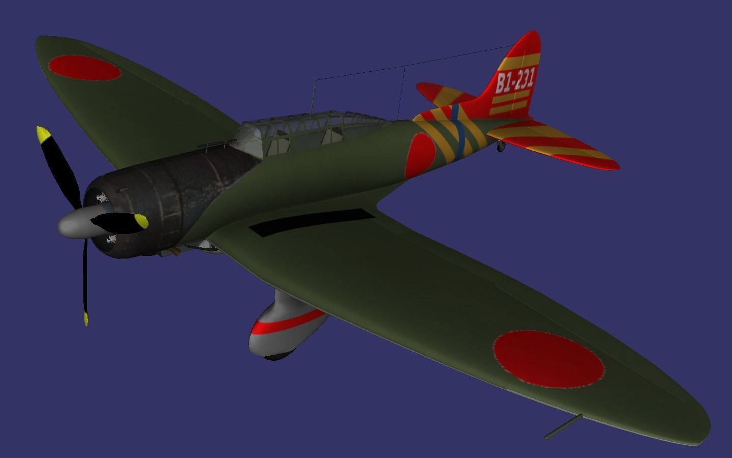 Aichi D3A Val free VR / AR / low-poly 3D model | CGTrader