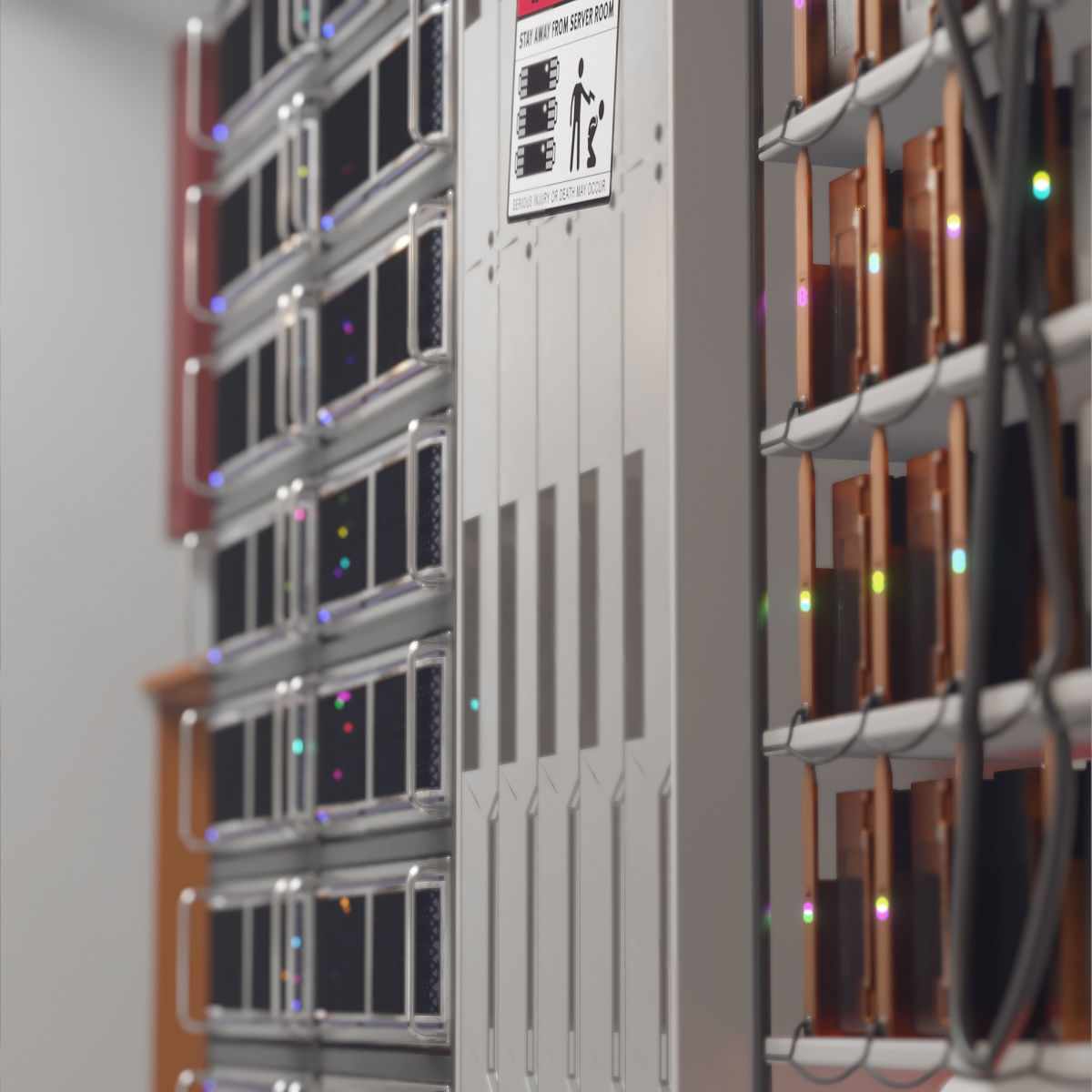 sci-fi shuttle server room textures eevee 3D model | CGTrader