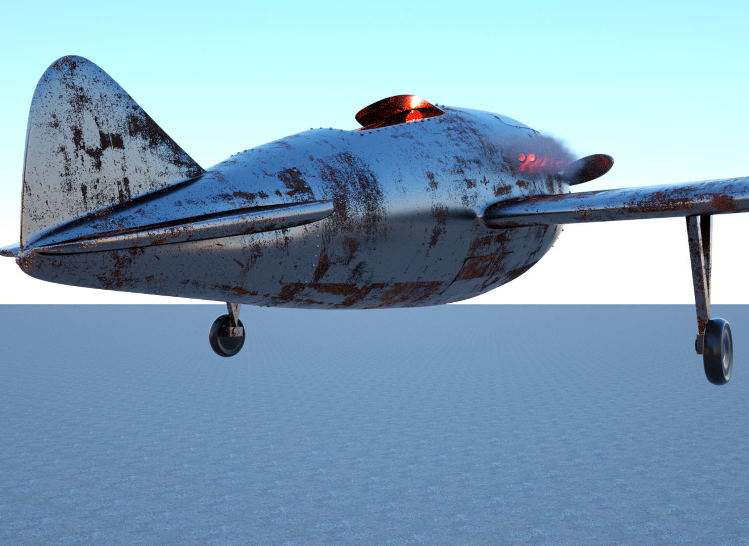 3d FANTASTIC IRON AIRPLANE 3D model rigged | CGTrader