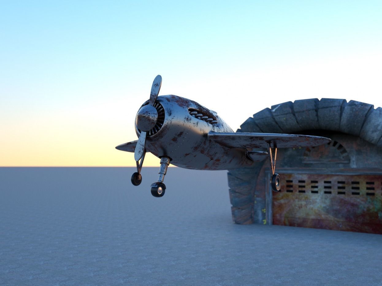 3d FANTASTIC IRON AIRPLANE 3D model rigged | CGTrader