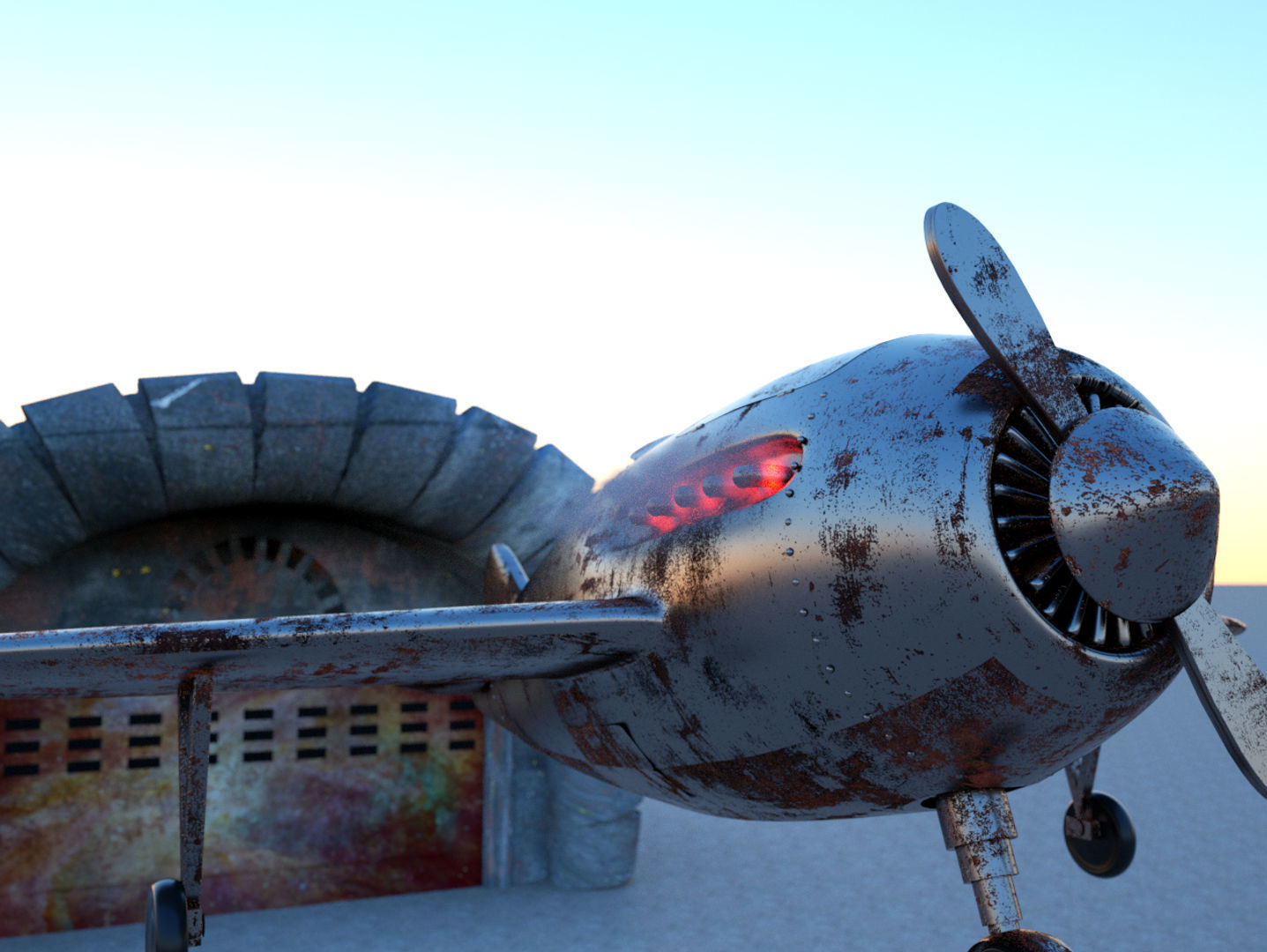3d FANTASTIC IRON AIRPLANE 3D model rigged | CGTrader
