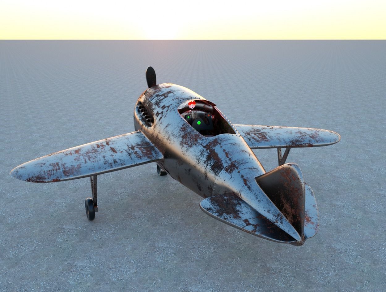 3d FANTASTIC IRON AIRPLANE 3D model rigged | CGTrader