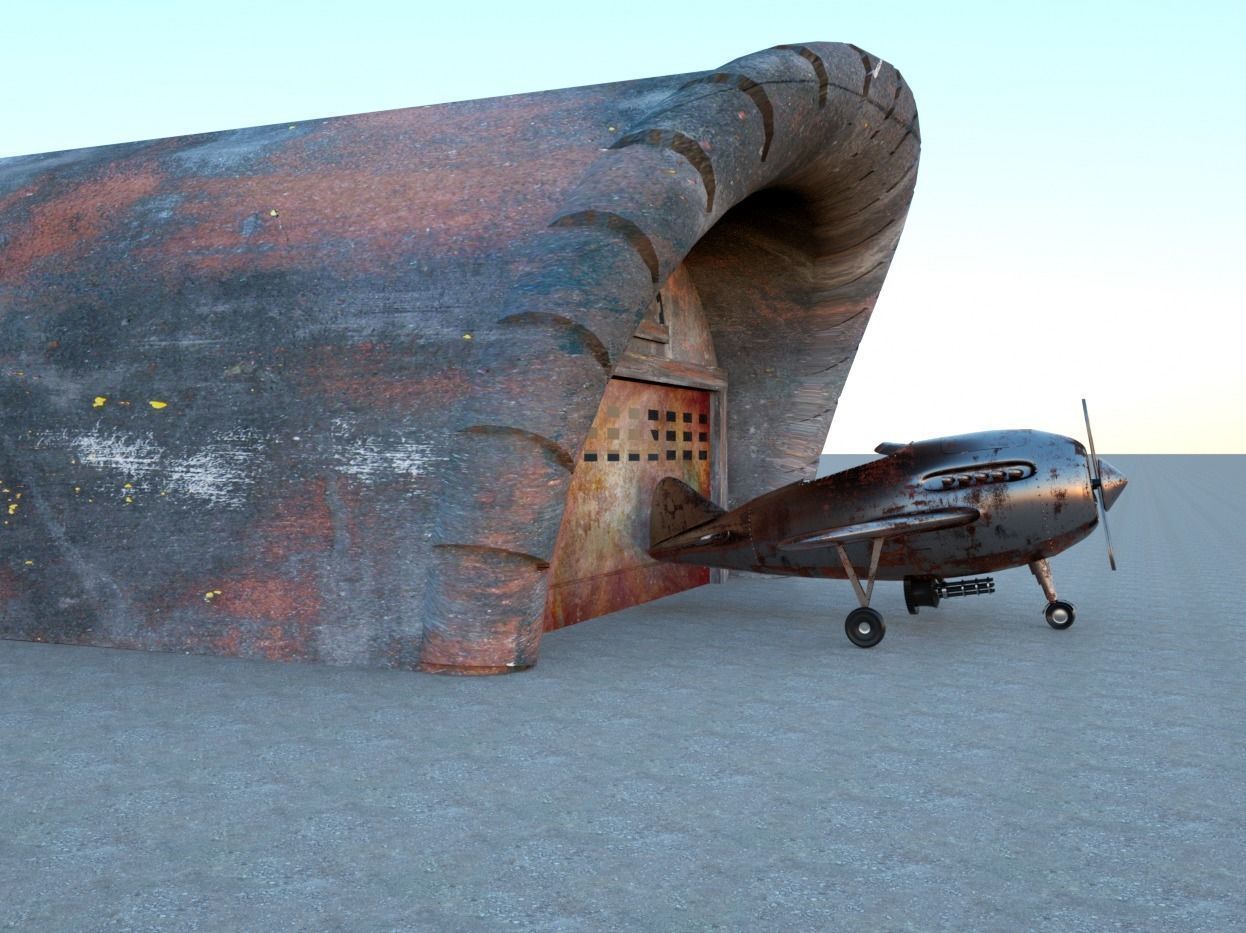 3d FANTASTIC IRON AIRPLANE 3D model rigged | CGTrader