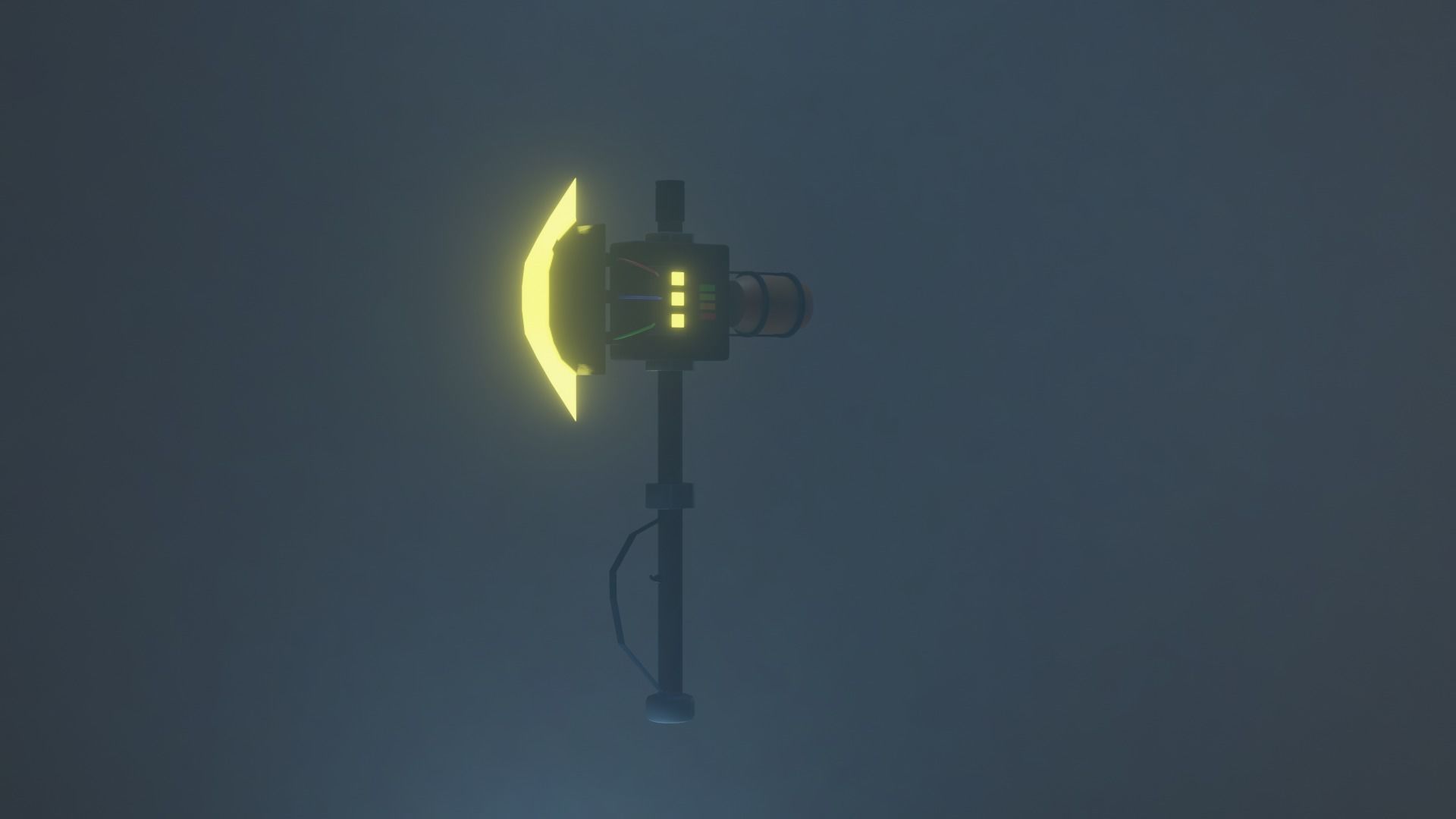 Sci-Fi Axe Flamethrower free VR / AR / low-poly 3D model | CGTrader