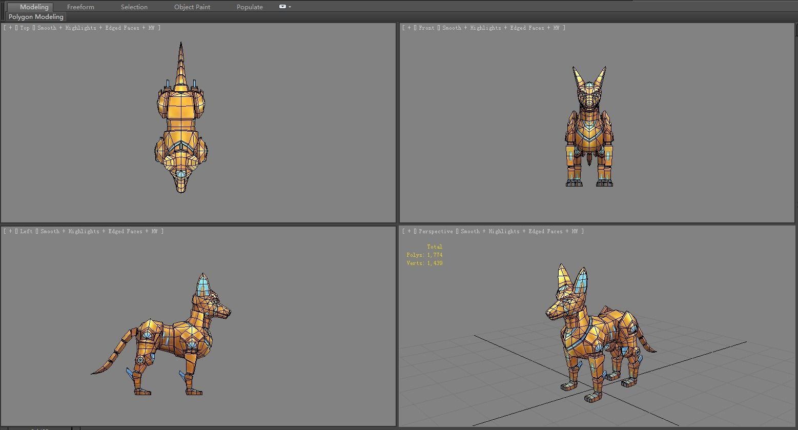 3D model Cartoon Robot Dog - Mecha Wolf - Electronic Dog - Metal Dog VR ...