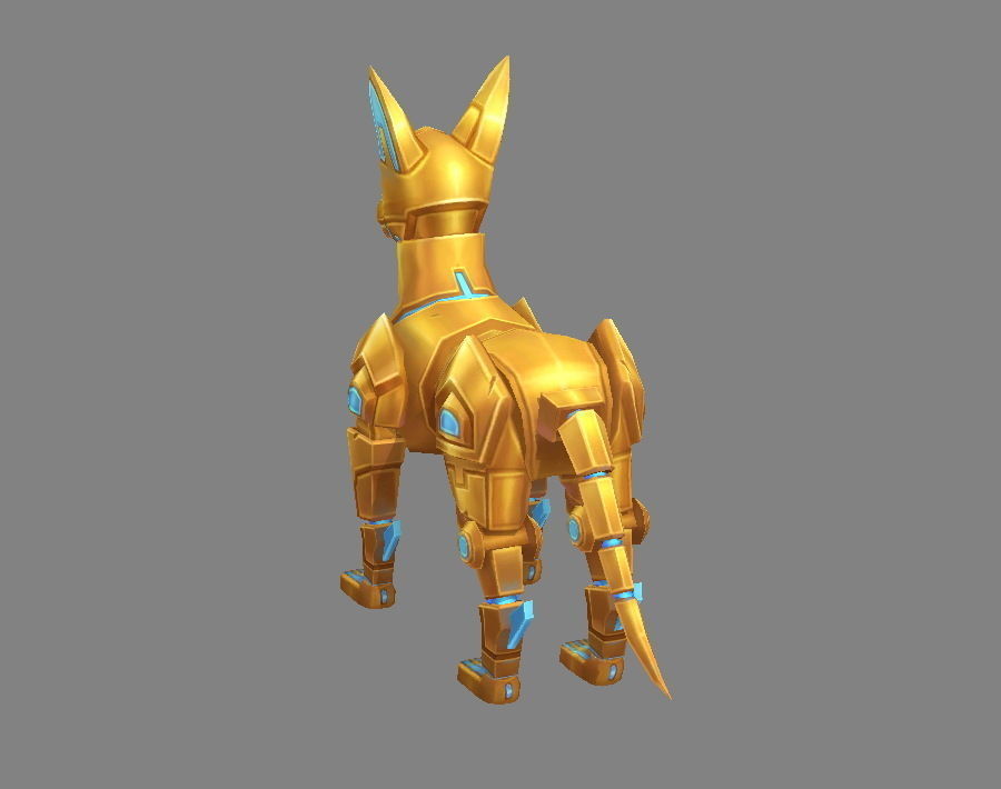 3D model Cartoon Robot Dog - Mecha Wolf - Electronic Dog - Metal Dog VR ...