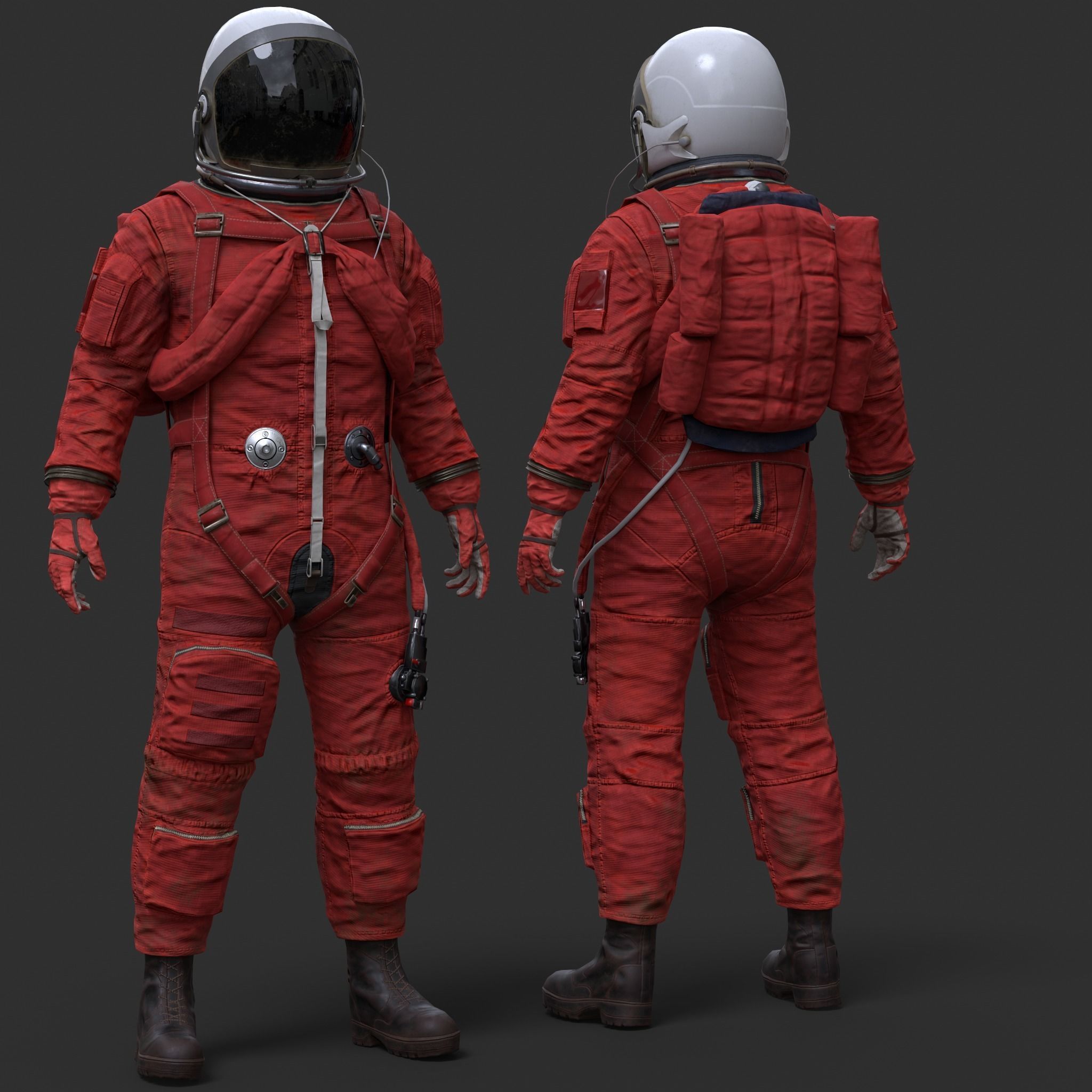 3D model CS02 Male Space Suit FULL VERSION VR / AR / low-poly rigged ...