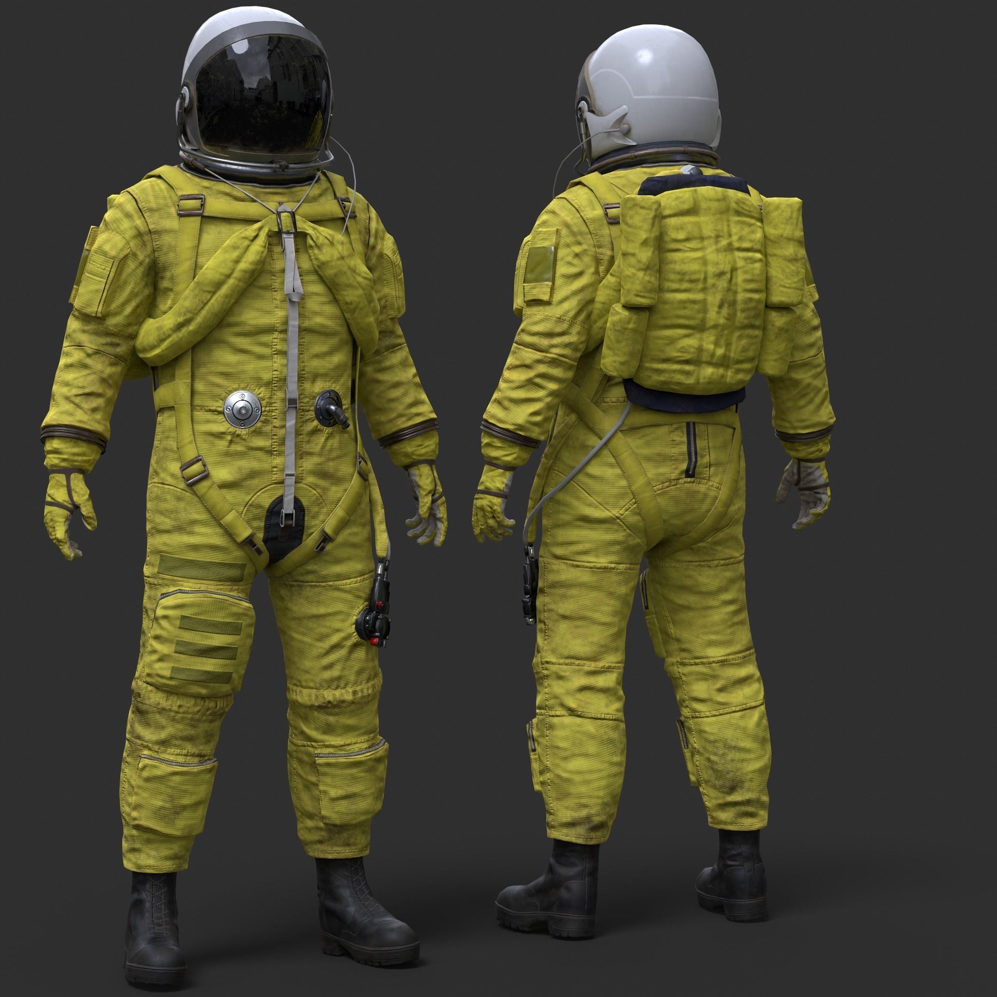 3D model CS02 Male Space Suit FULL VERSION VR / AR / low-poly rigged ...