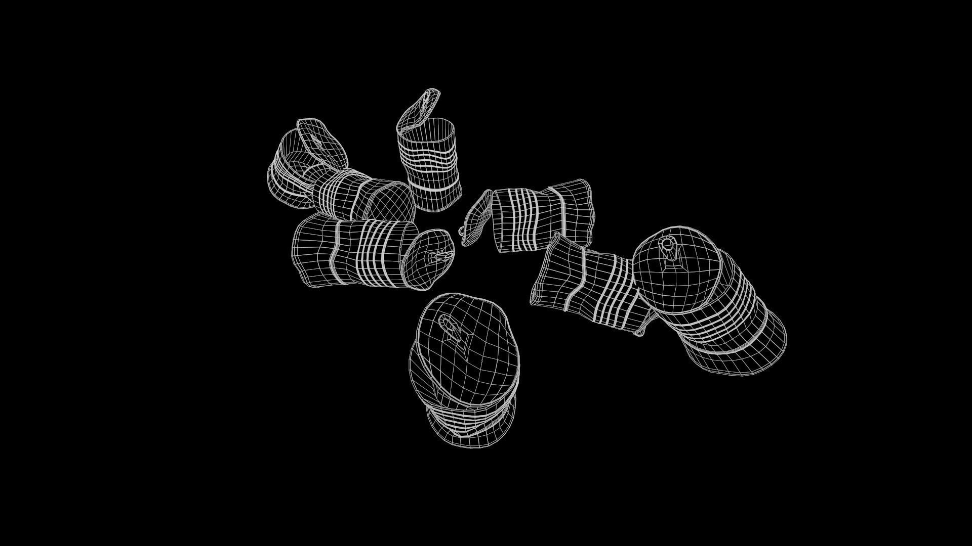 Can-squished cans in street free 3D model | CGTrader