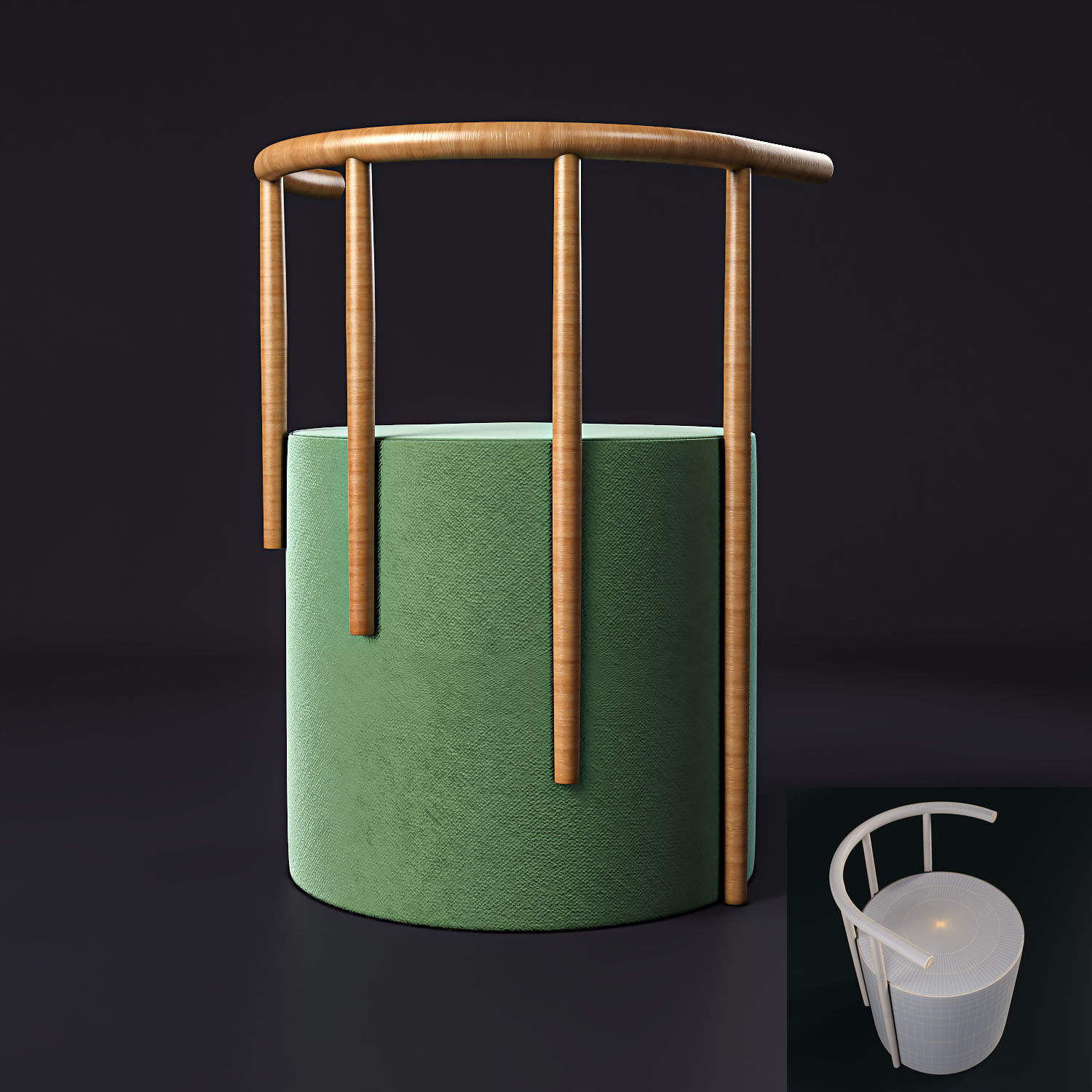 Cylinder Chair free 3D model | CGTrader