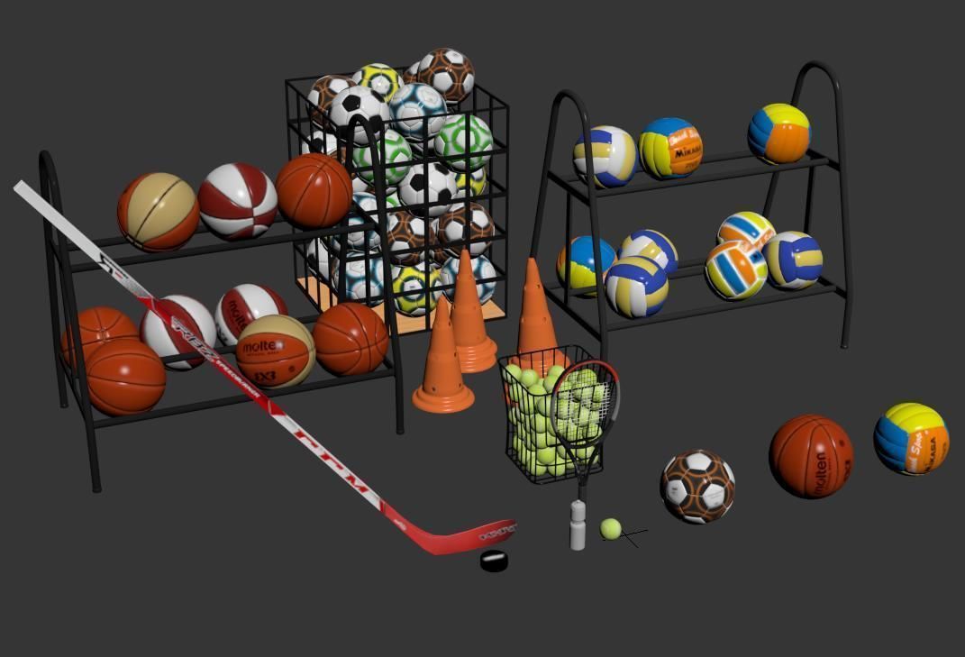 Sports equipment Hq 3D model | CGTrader