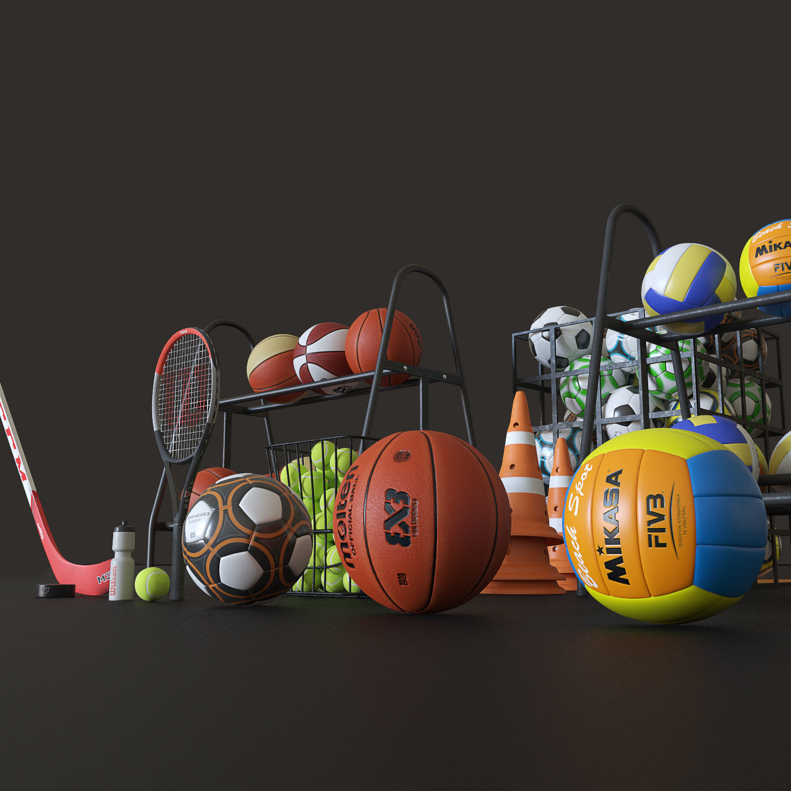 Sports equipment Hq 3D model | CGTrader