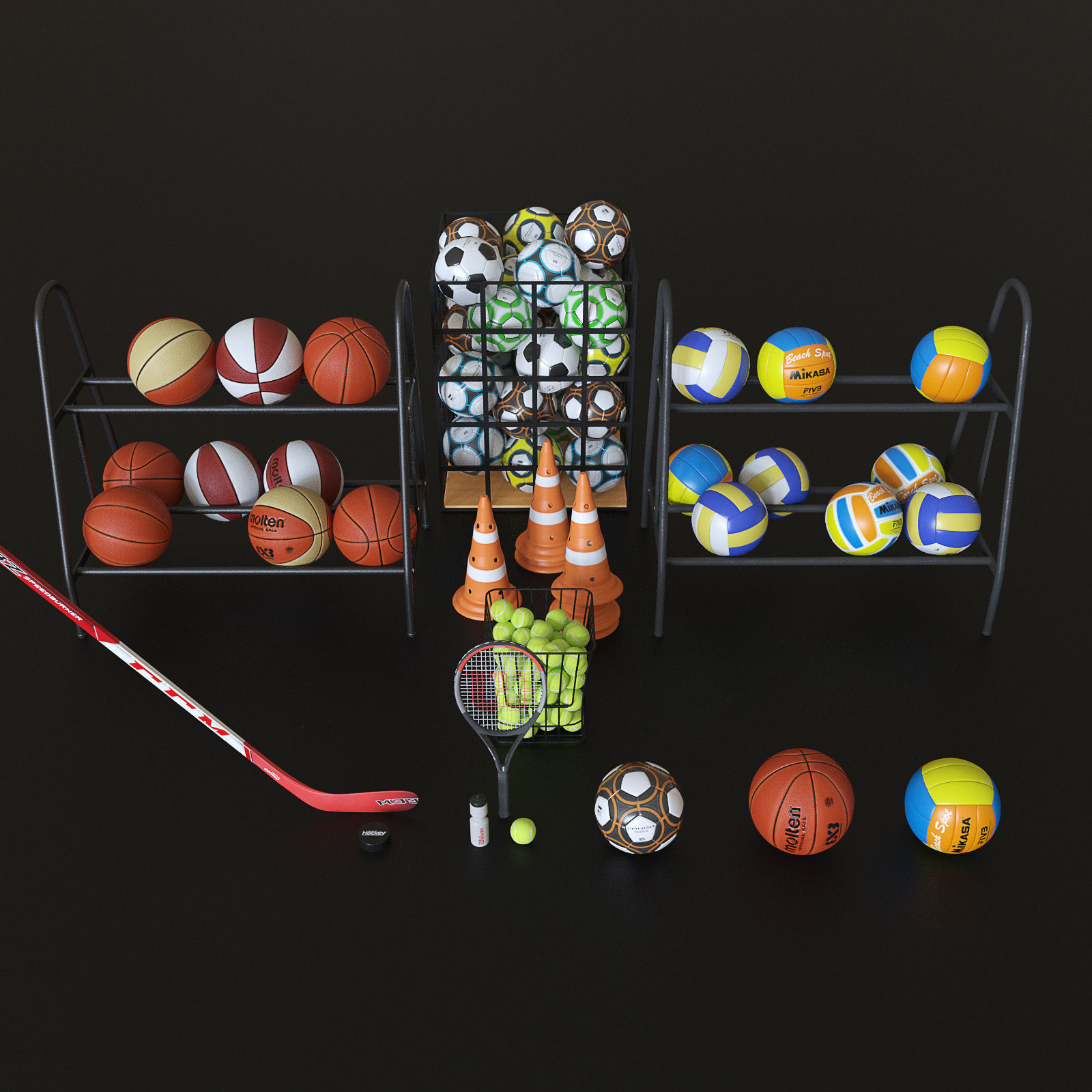Sports equipment Hq 3D model | CGTrader