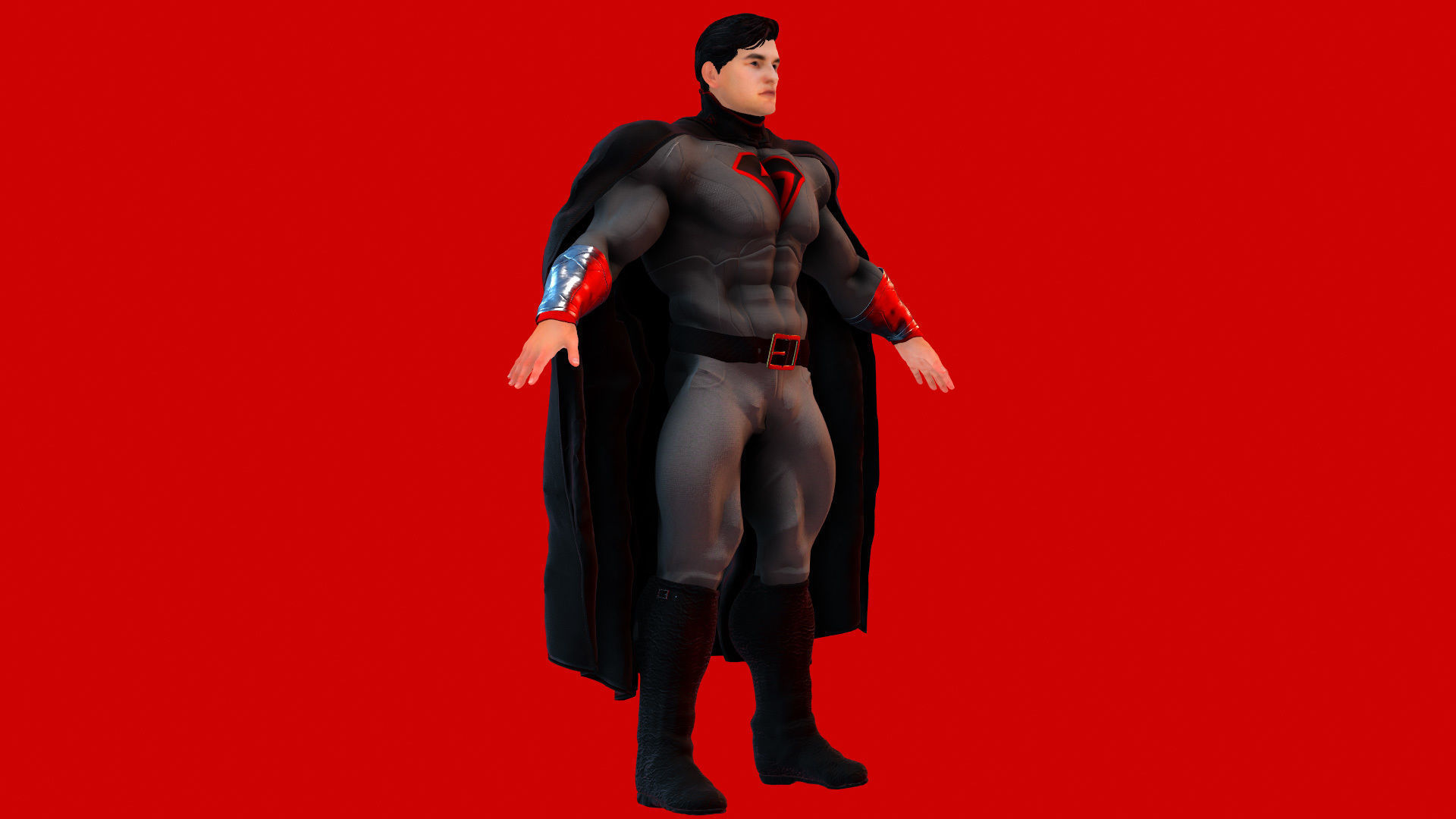 Superman Of Earth X - Overman 3D model rigged | CGTrader