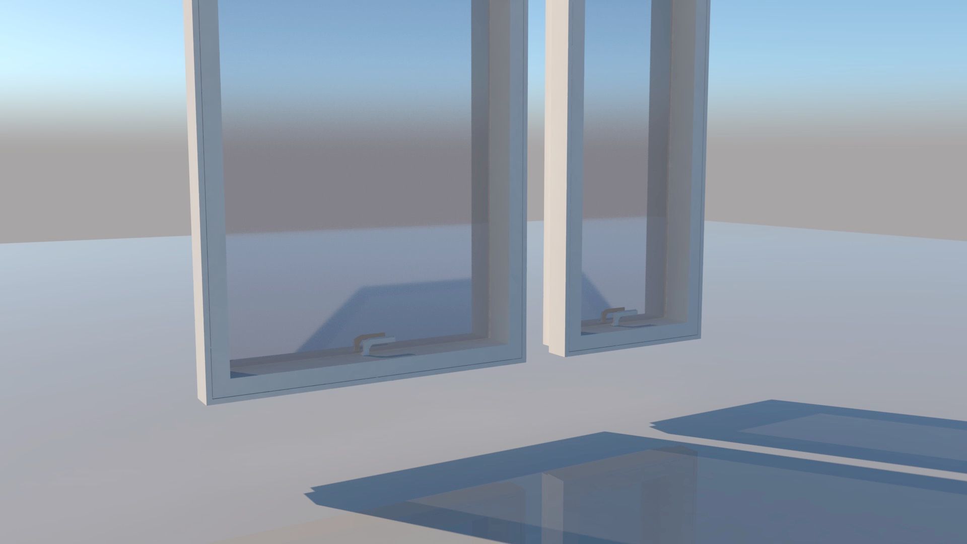 3D model Low Poly Windows pair of glass openings VR / AR / low-poly ...